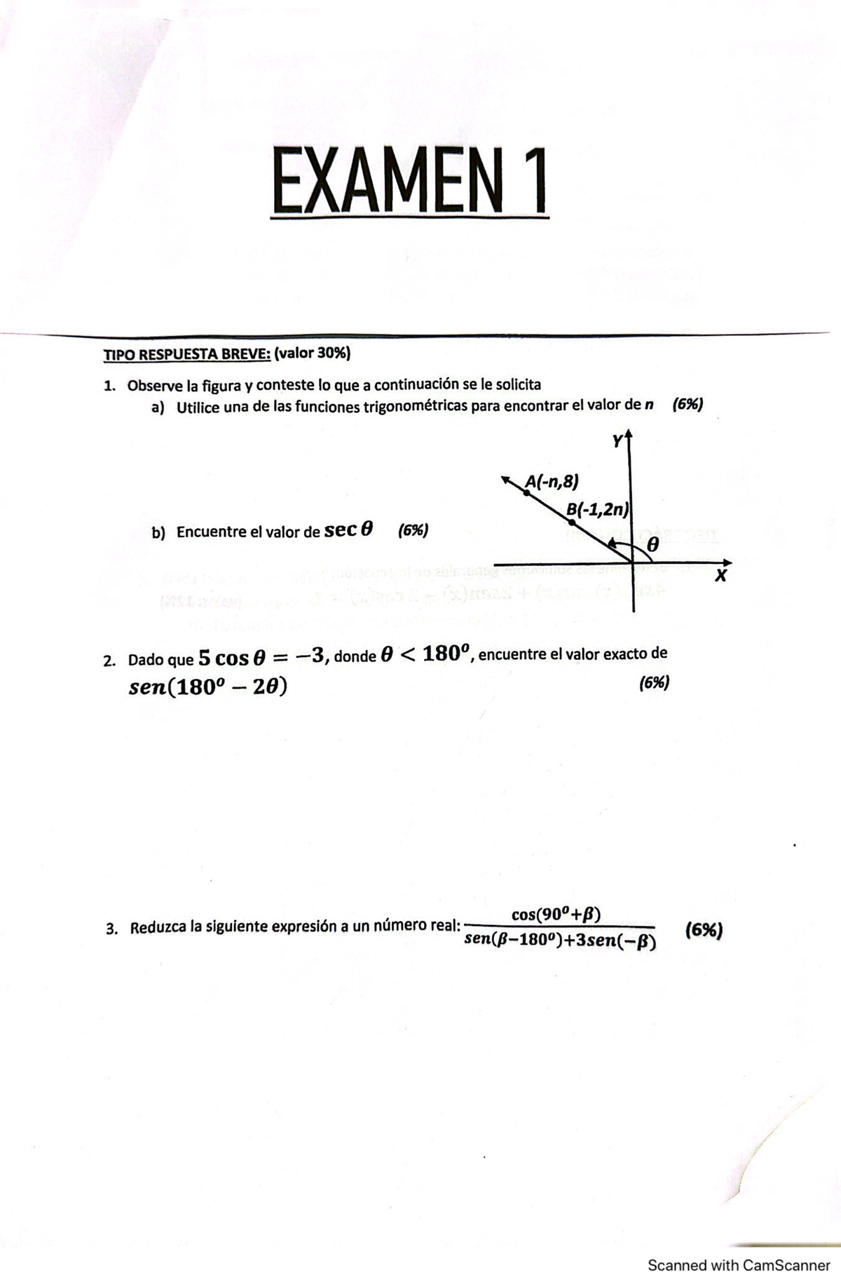 Examenes Del 2 Parcial Iqejdioqduiqd Geometría Y Trigonometría