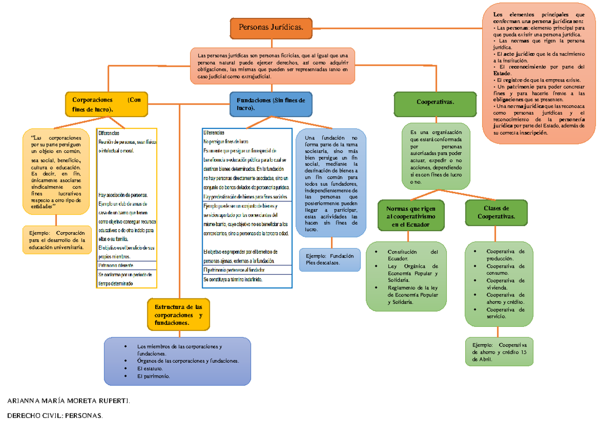 Organigrama Ii Bimestre Personas Jurídicas Las Personas Jurídicas