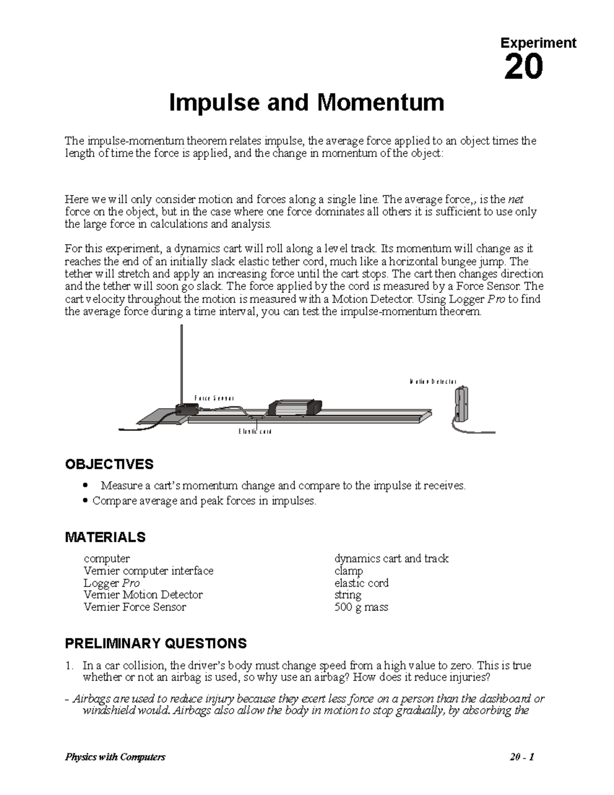 20 Impulse And Momentum Edit 20 Impulse And Momentum The Impulse