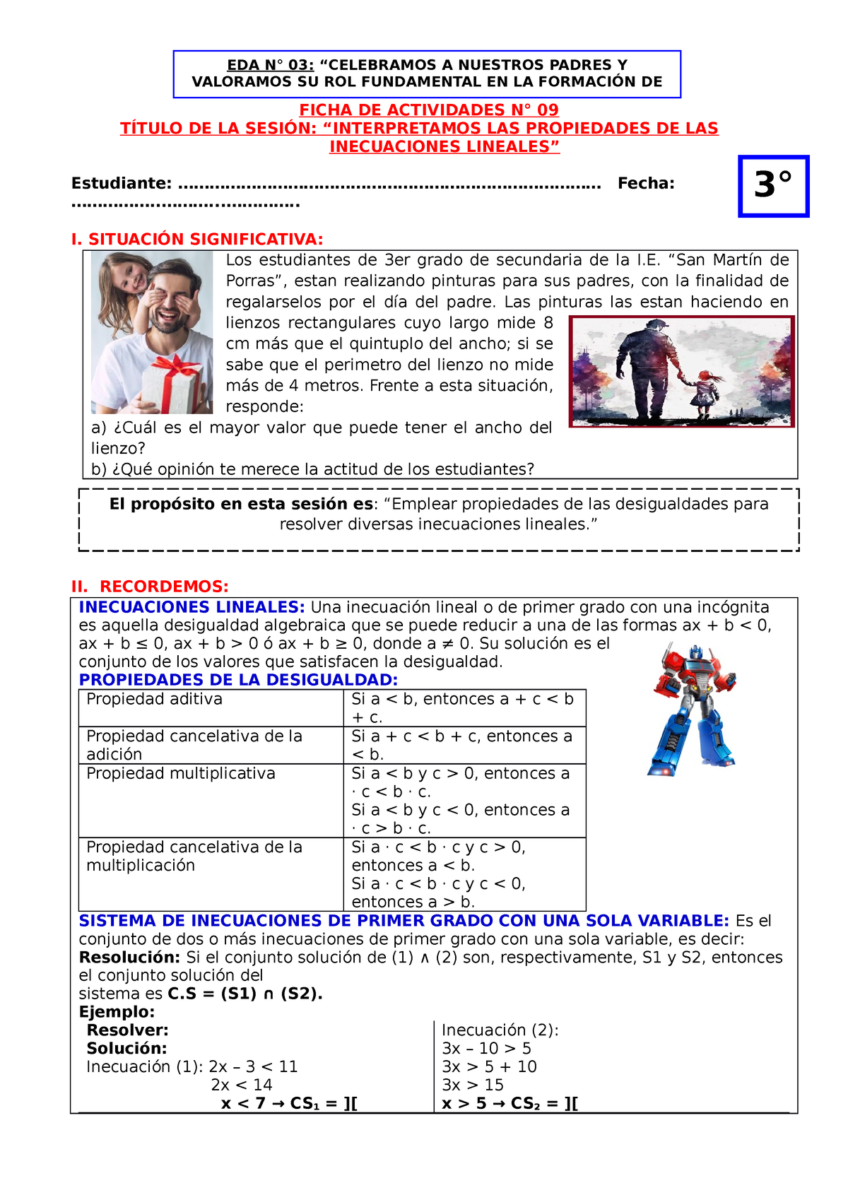 Solucion Ficha 9 3ero Eda3 Ficha De Actividades N° 09 TÍtulo De