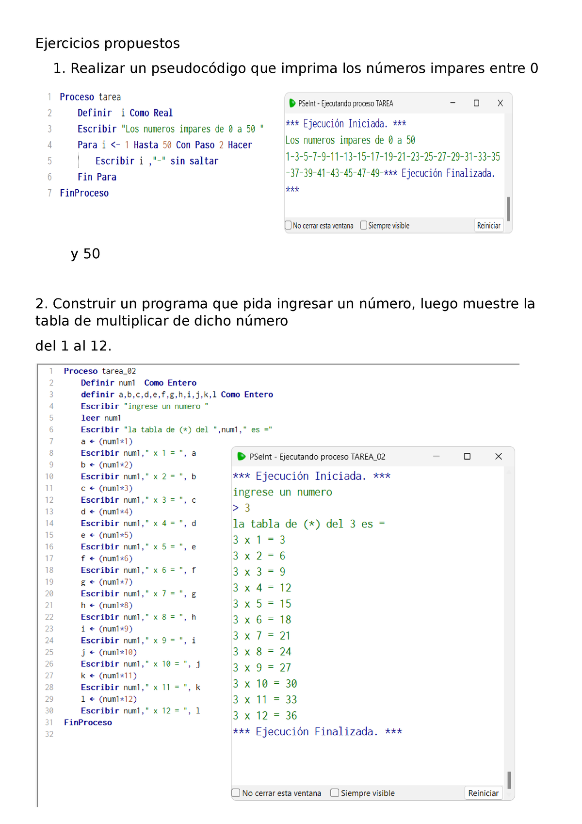 Principios De Algoritmos Tarea N1 Ejercicios Propuest