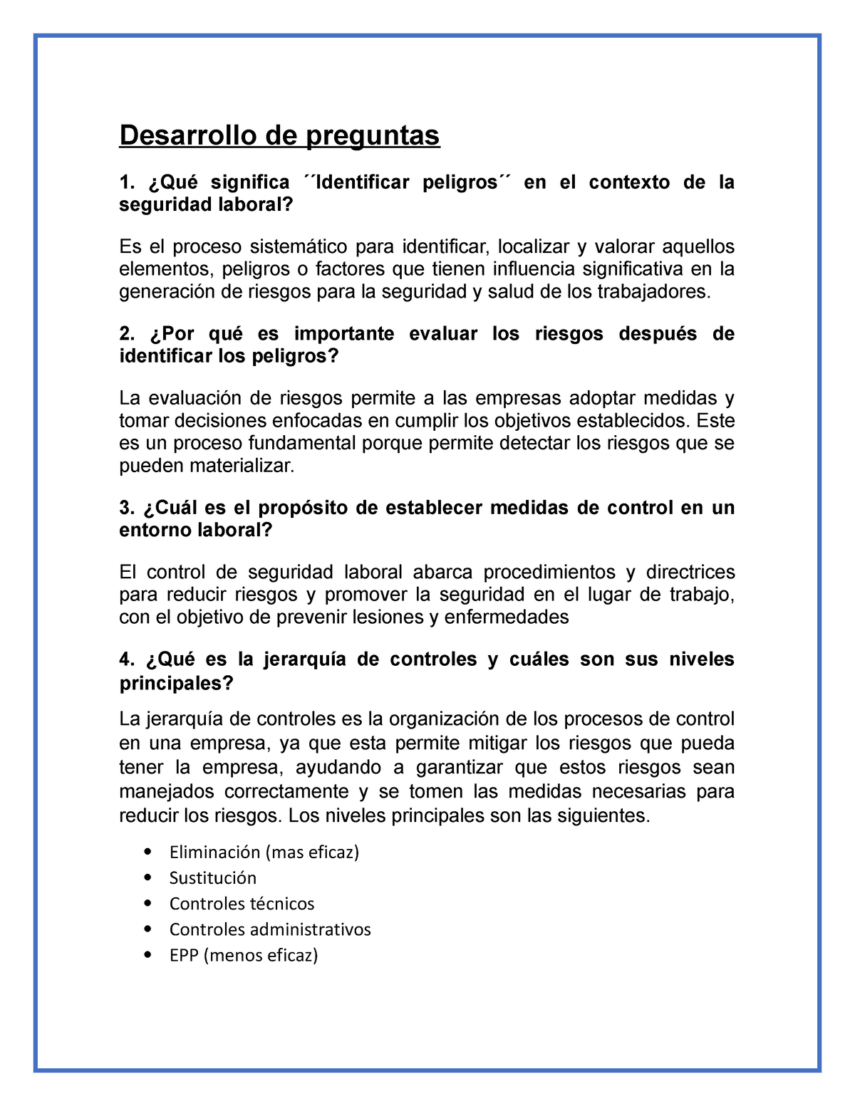 Desarrollo De Preguntas Clase 2 Desarrollo De Preguntas ¿qué