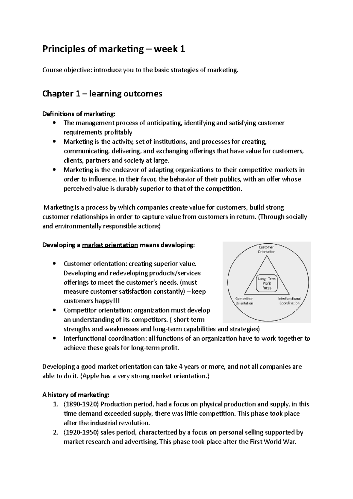 Principles Of Marketing Lecture Week 1 Principles Of Marketing