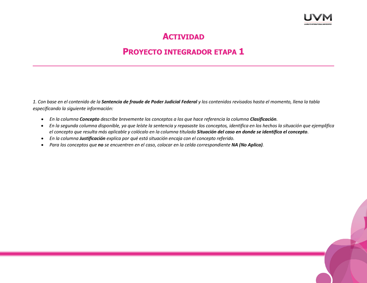 A Proyecto Integrador Etapa Docx Derecho Penal Unidad Conducta Hot