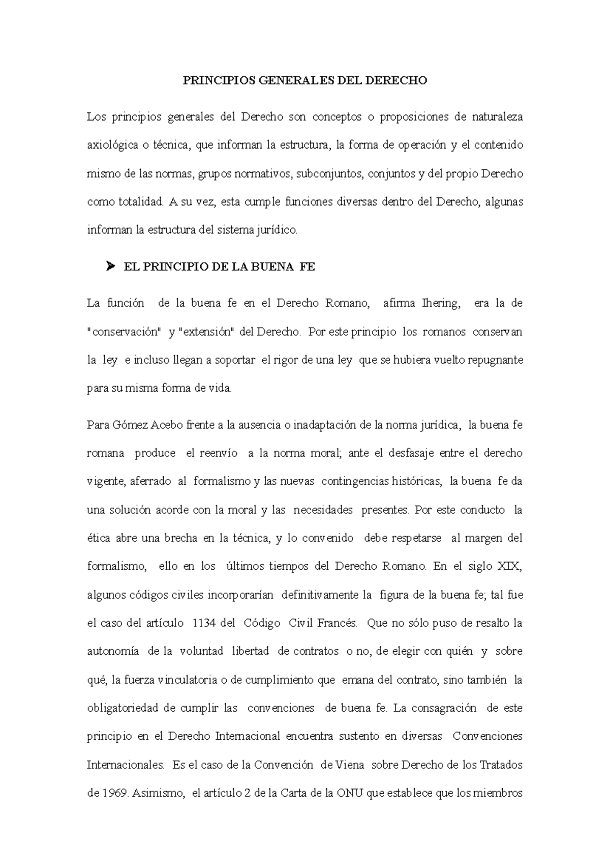 Principios Generales Del Derecho Principios Generales Del Derecho Los