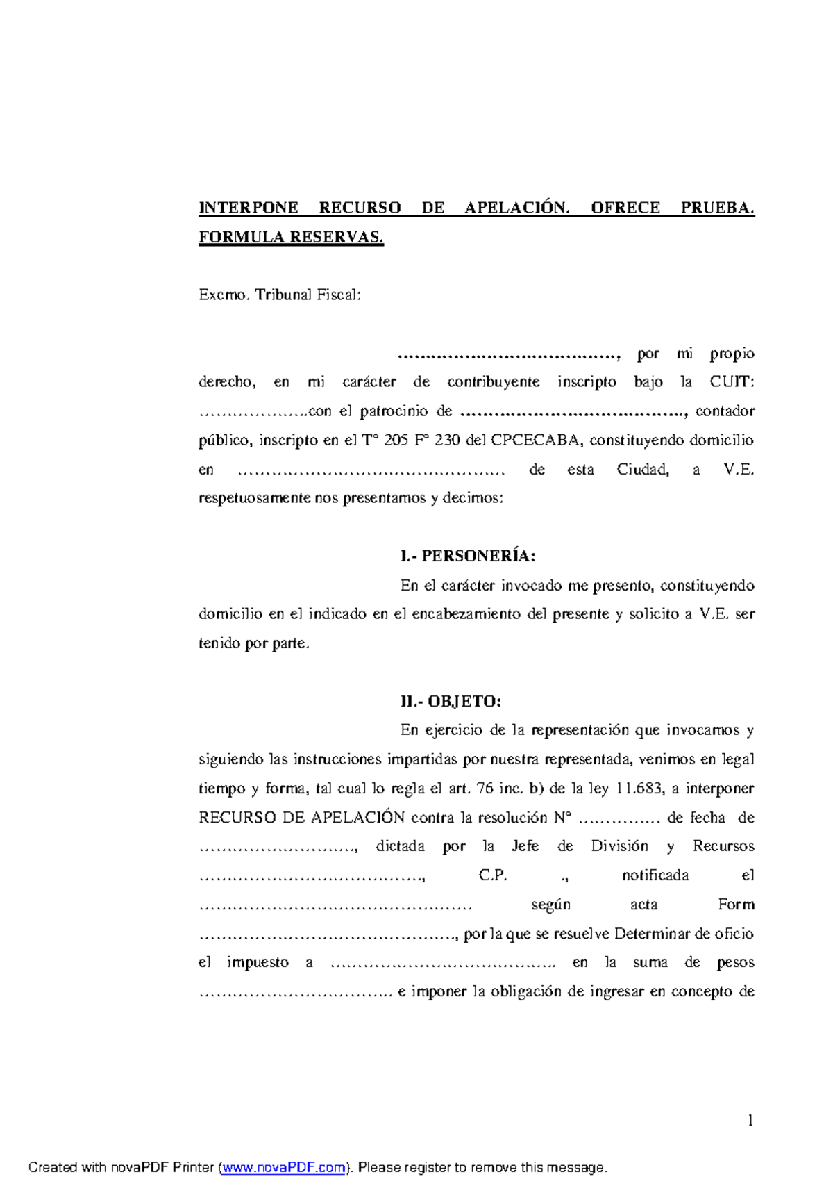 Modelo Ap Tfn Explica La Manera De Utilizar El Recurso De Apelación