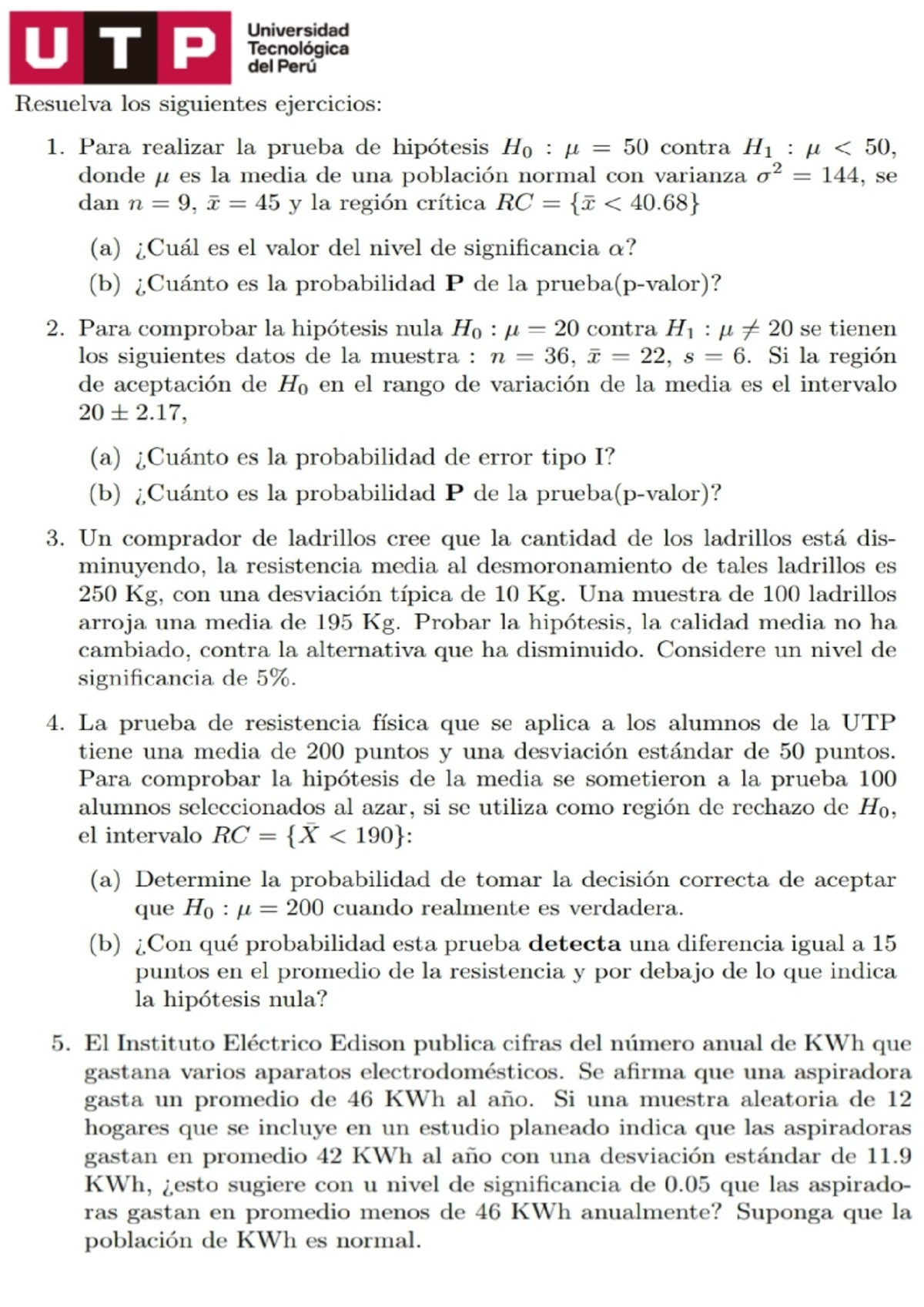 Taller 2 Est Inf 2024 Estadistica Inferencial Studocu