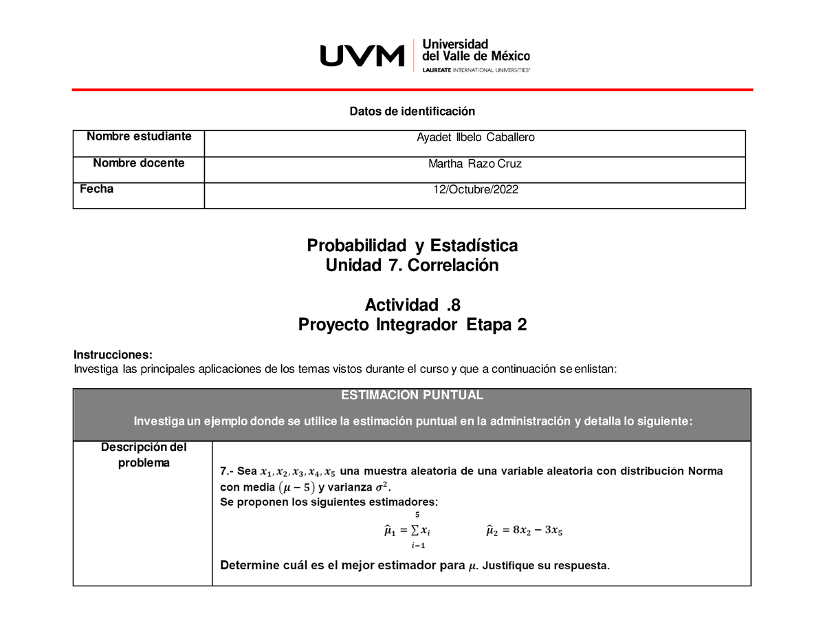 Actividad 8 Proyecto Integrador Etapa 2 Datos De Identificación