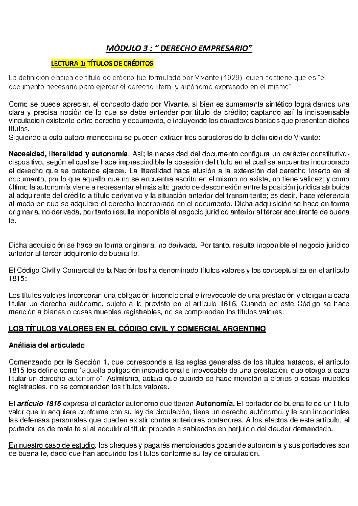 Resumen Módulo 3 Derecho Empresario MÓdulo 3 “ Derecho Empresario