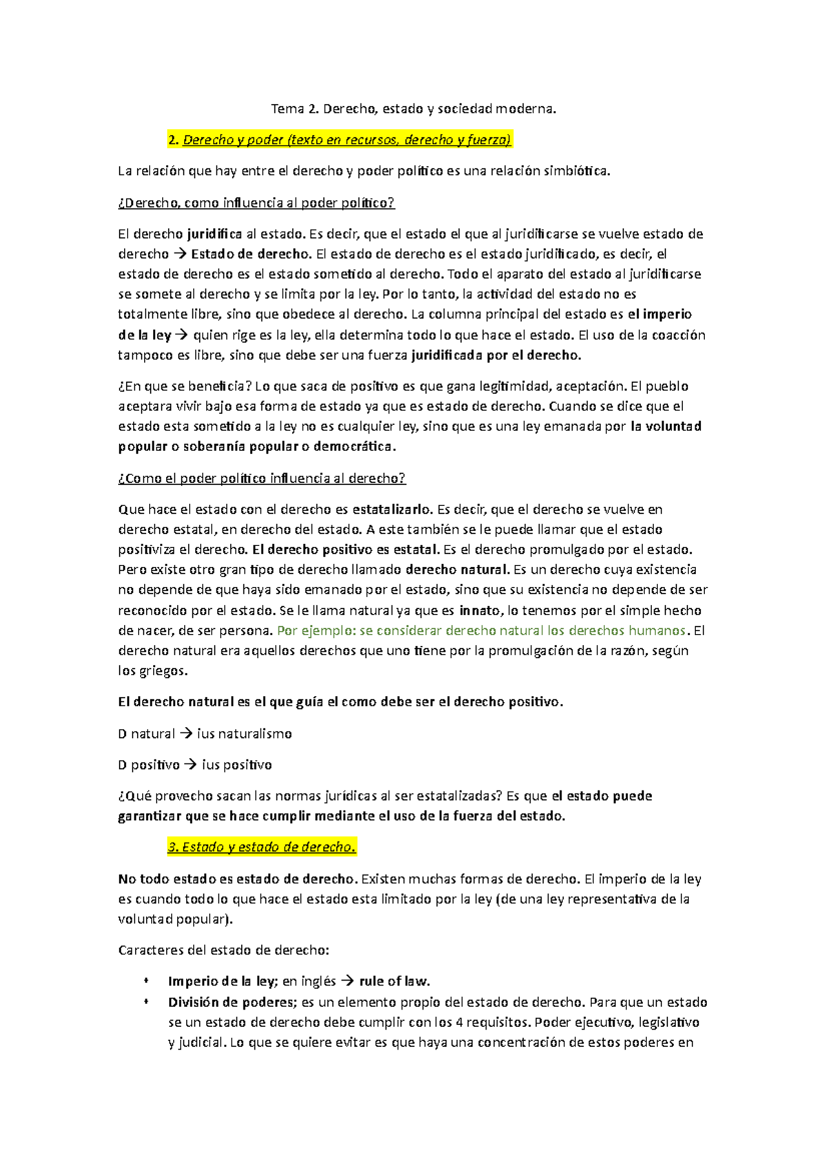 Tema 2 Teoría Del Derecho Tema 2 Derecho Estado Y Sociedad Moderna