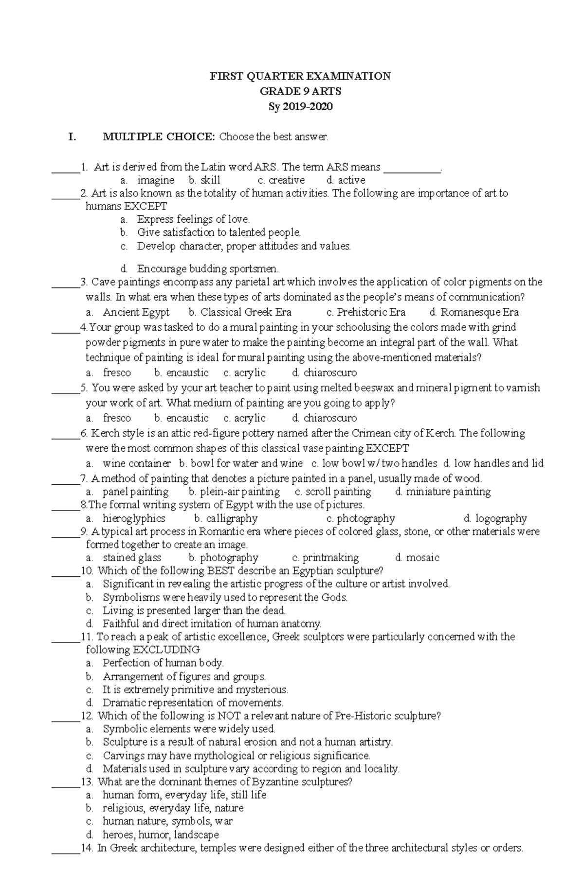 Rd Summative Test Mapeh Docx Republic Of The Philippines Hot Sex Picture