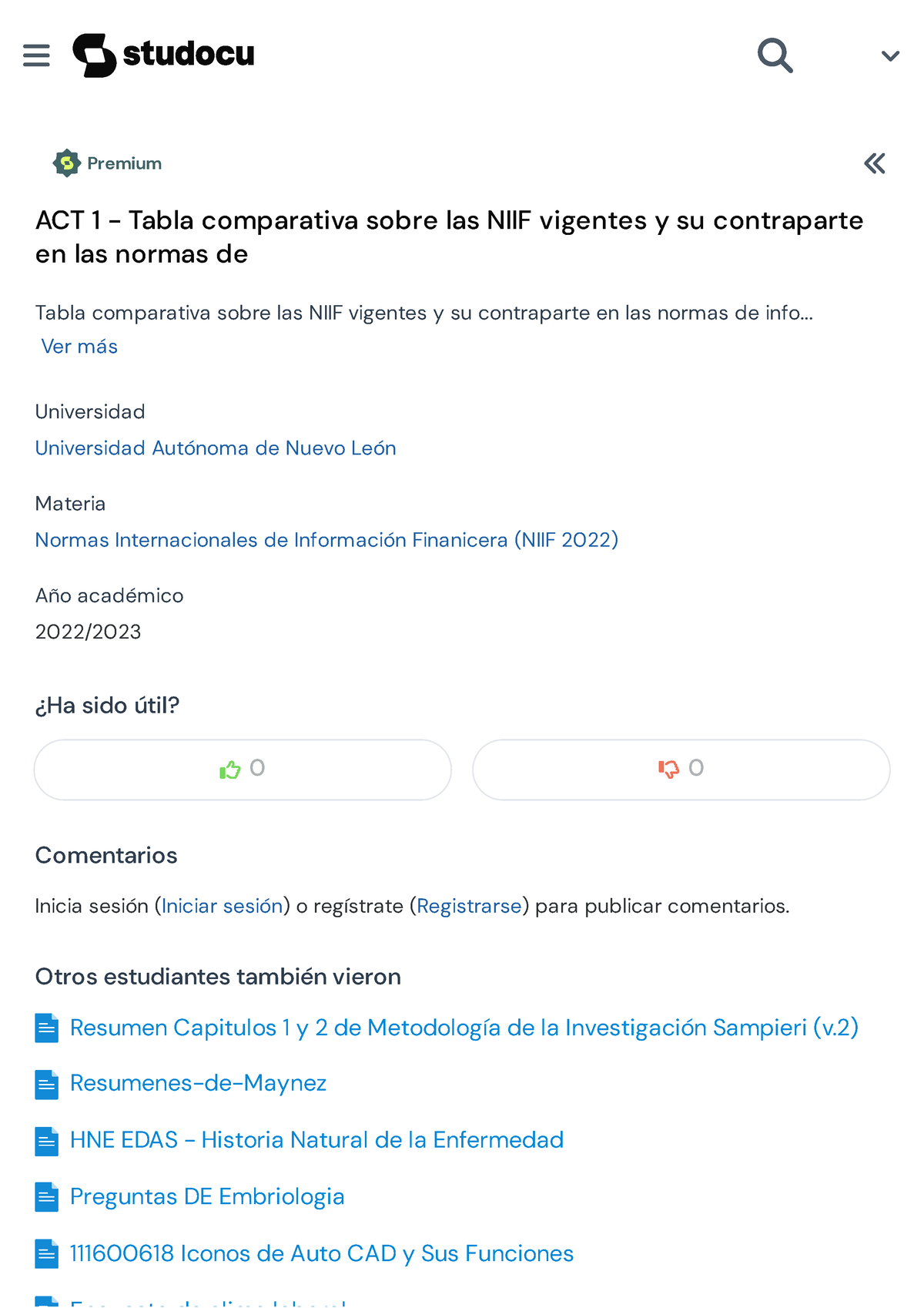 Act 1 Tabla Comparativa Sobre Las Niif Vigentes Y Su Contraparte Enlas