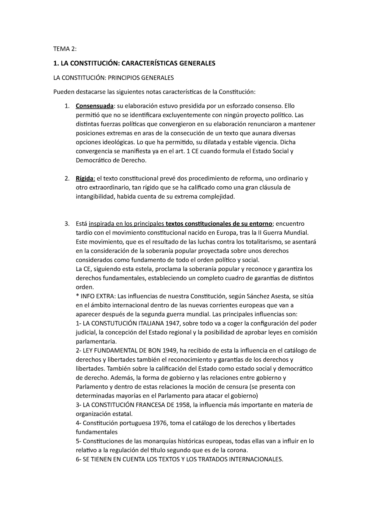 Tema 2 De Constitución Y Sistema De Fuentes Derecho Tema 2 1 La