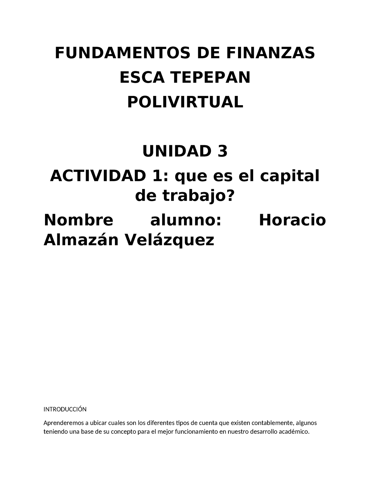 U3a1 Finanzas Fundamentos De Finanzas Esca Tepepan Polivirtual Unidad