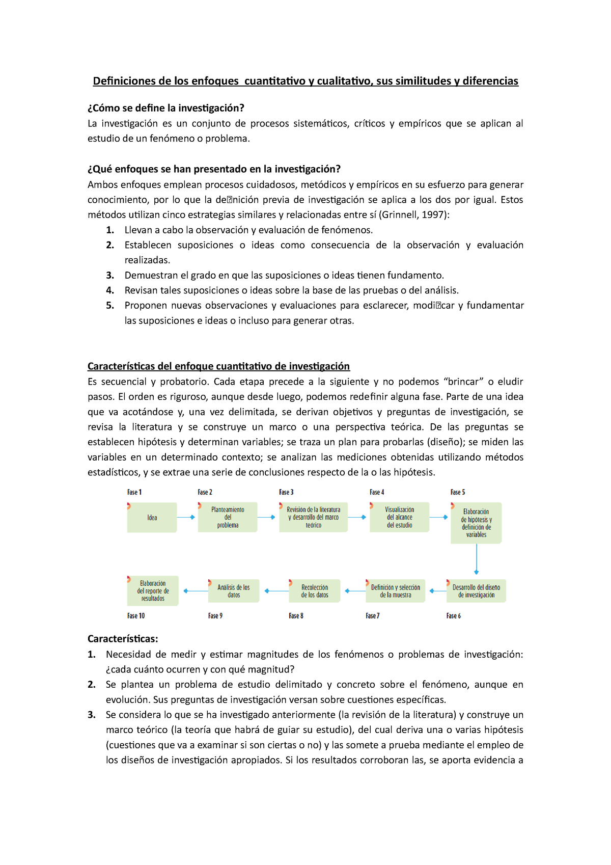 1 Enfoques Cuantitativo Y Cualitativo Definiciones De Los Enfoques