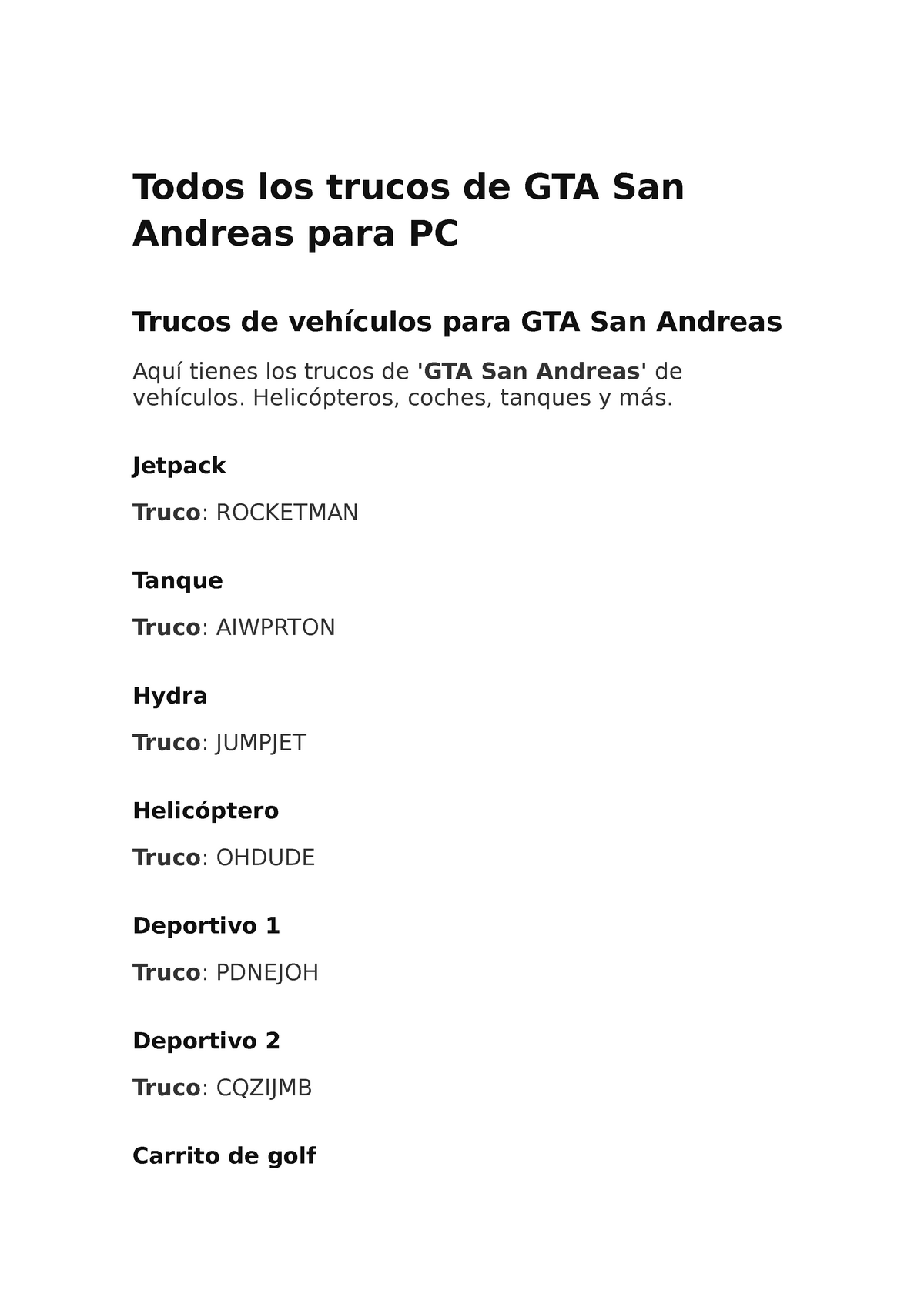 Gta San Andreas Los Mejores Trucos Para Pc Canal Gamer My Xxx Hot Girl