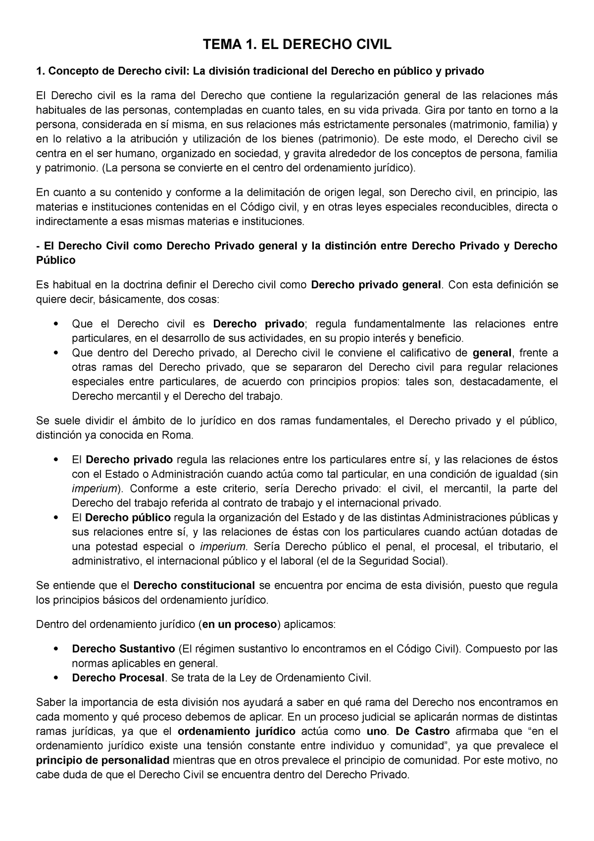 Tema 1 Apuntes Tema 1 Tema 1 El Derecho Civil 1 Concepto Y Porn Sex