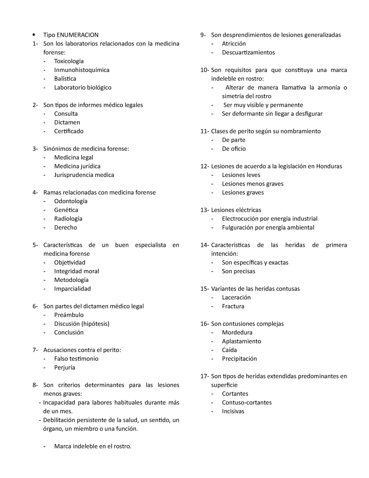 Examen 2017 Preguntas Y Respuestas Tipo Enumeracion 1 Son Los