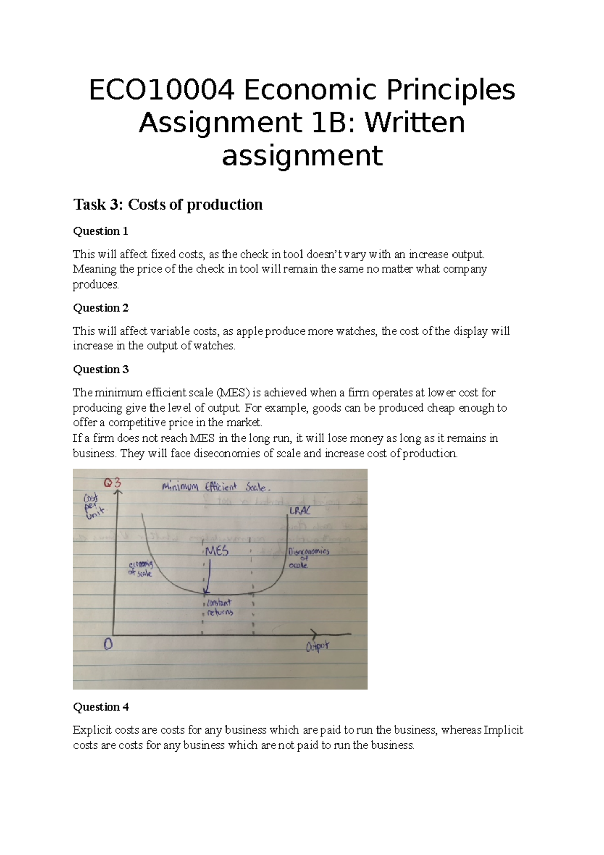 Eco10004 Economic Principles Assignment 1b Eco10004 Economic