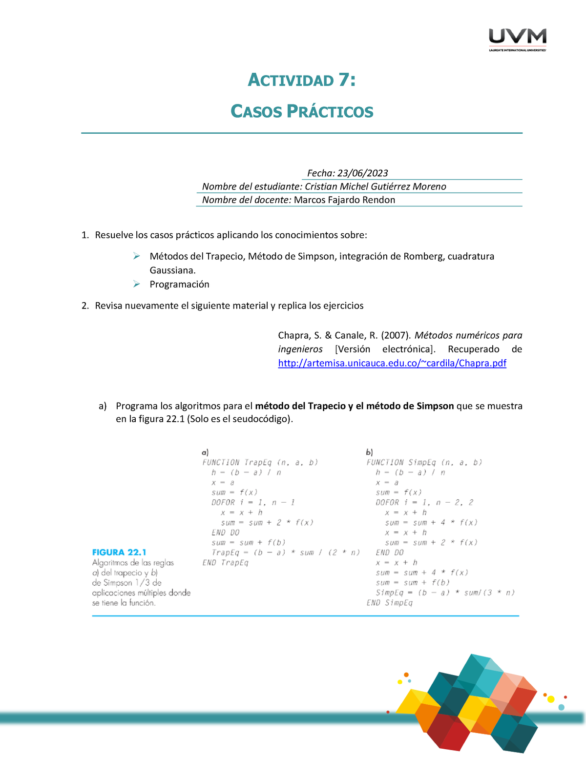 A7 Casos Practicos Actividad 7 Casos Pr¡cticos Fecha 2306 Nombre