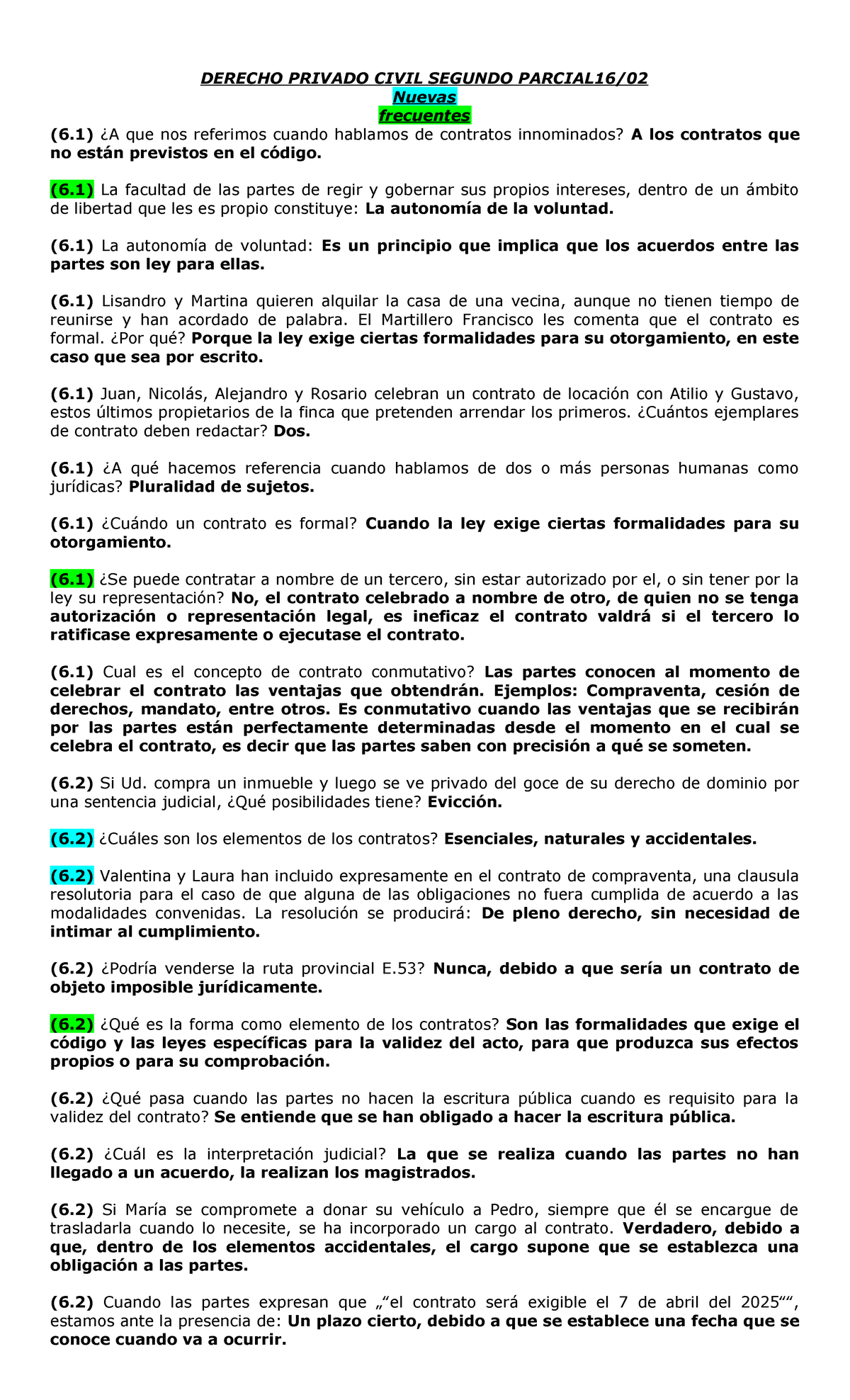 Parcial 02 Febrero 2021 Derecho Privado Civil Segundo Parcial16