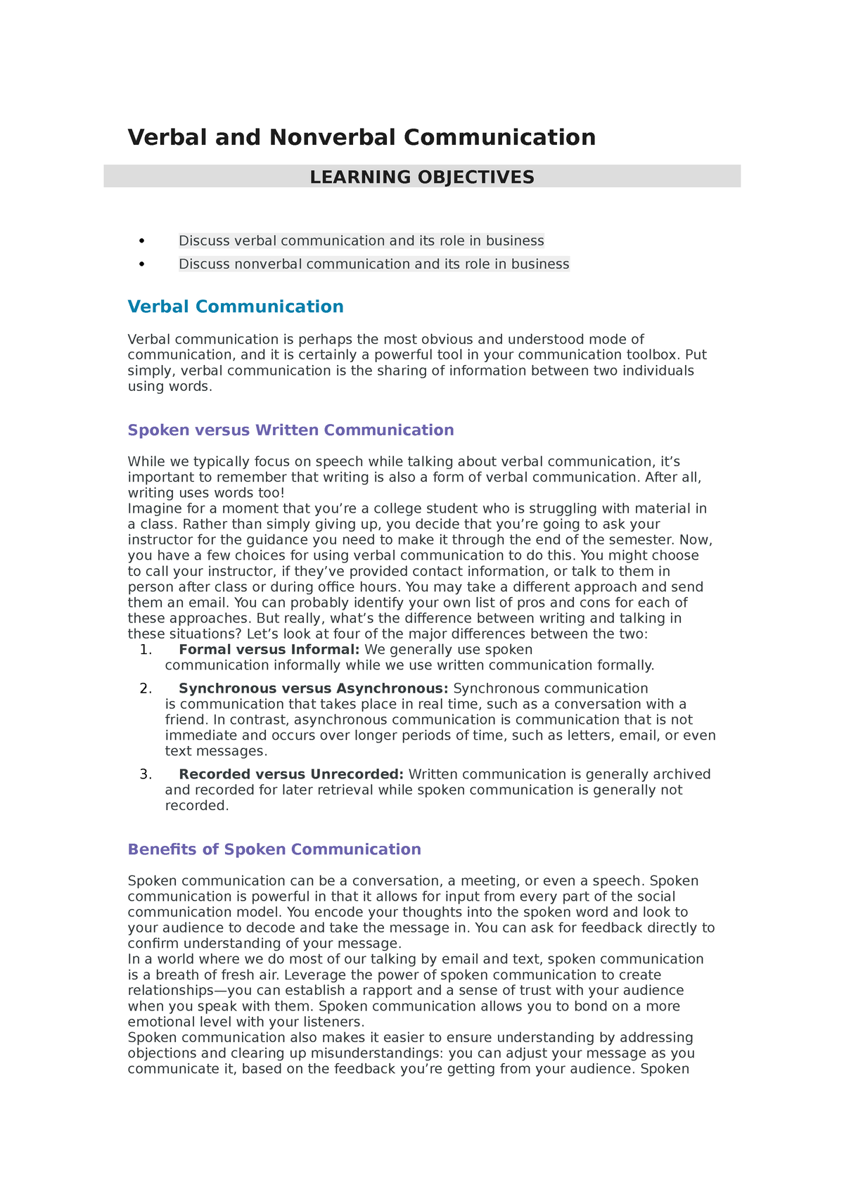 Barriers To Effective Communication Verbal And Nonverbal