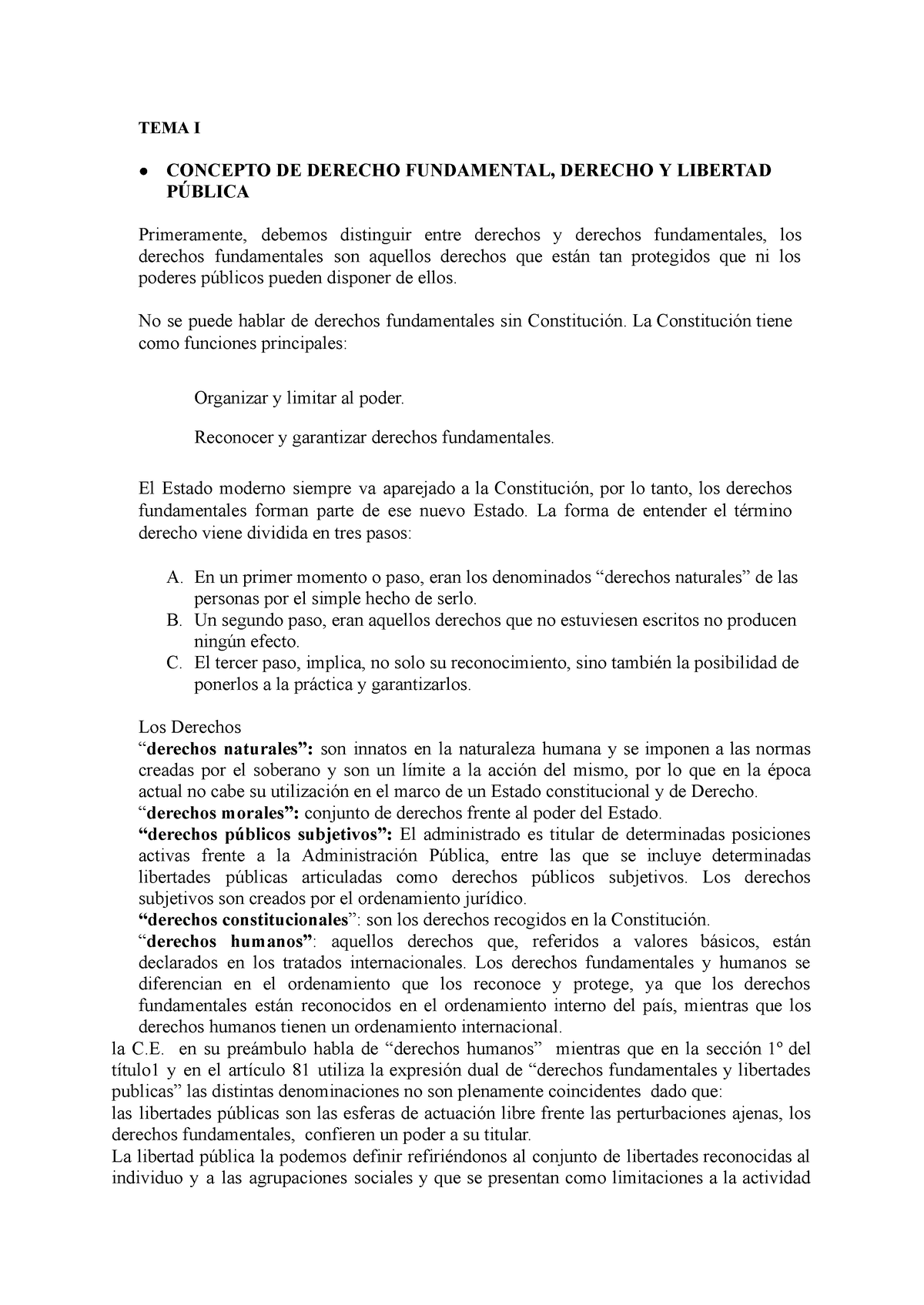 Apuntes Constitucional Iii Temas 1 Y 2 Tema I Concepto De Derecho