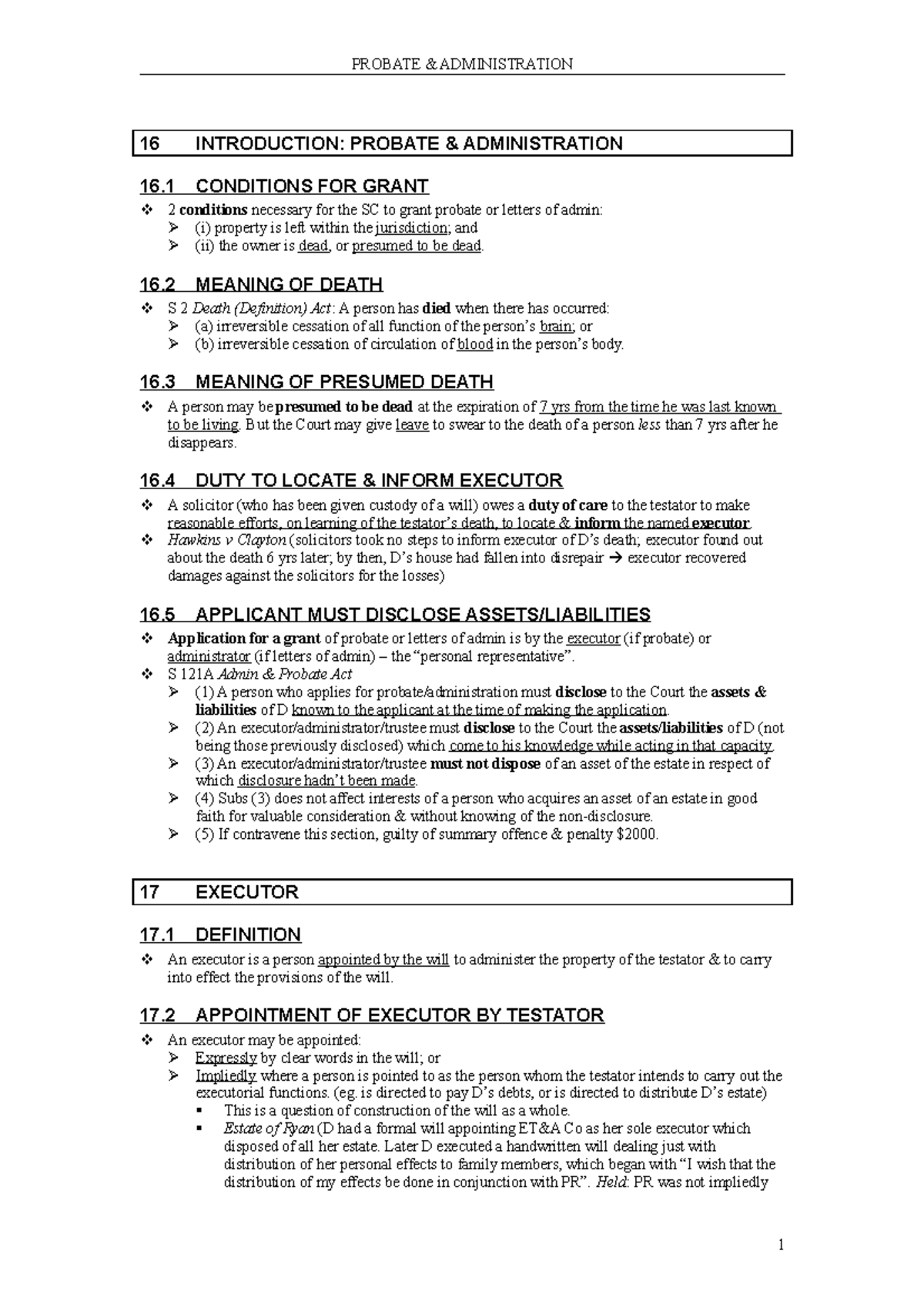 Succession Notes 4 16 Introduction Probate And Administration 16