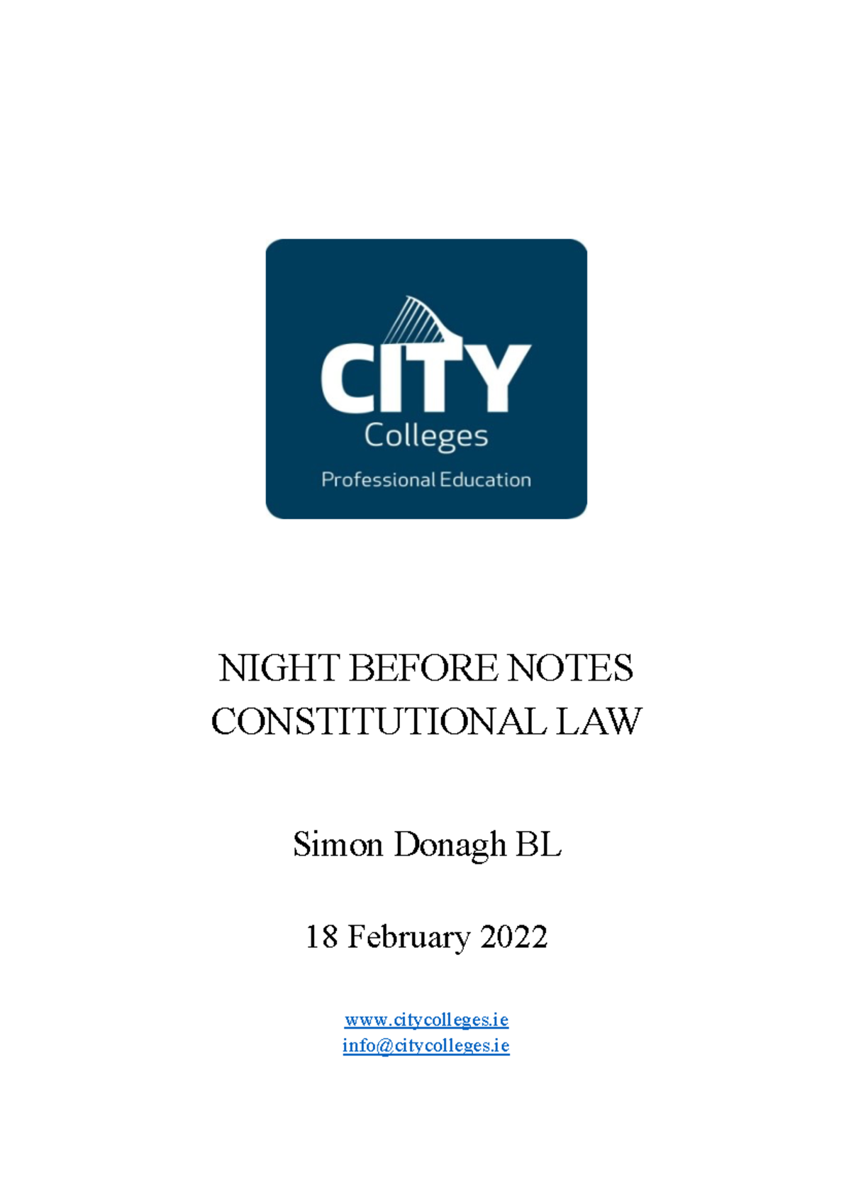 Fe1 Constitutional Law Night Before Notes Copy Night Before Notes