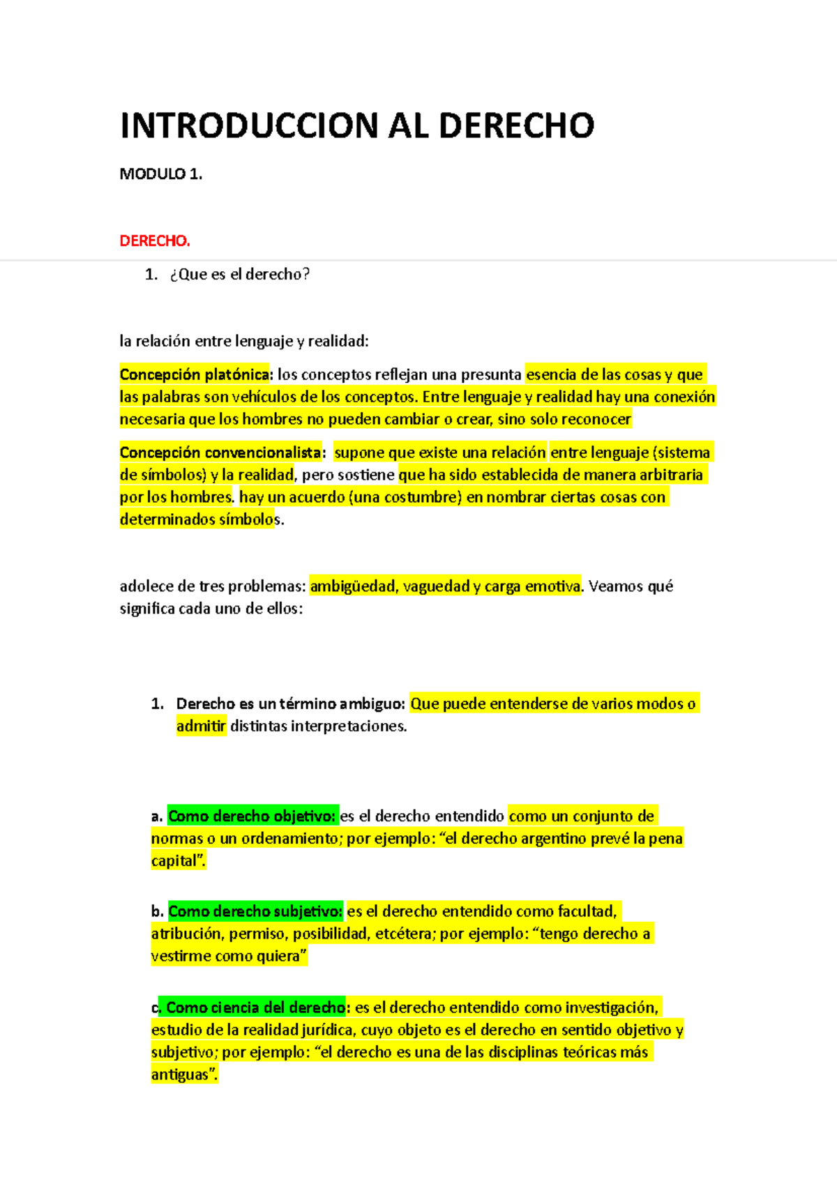 Introduccion Al Derecho Introduccion Al Derecho Modulo 1