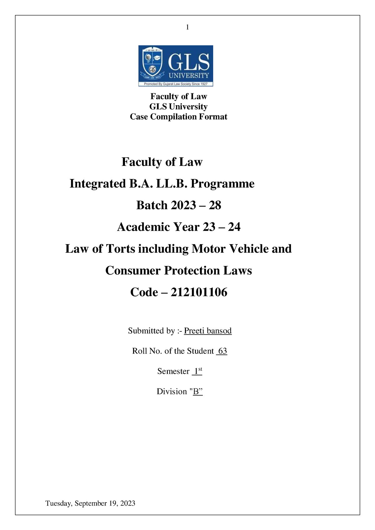 Defamation Tort Assignment Faculty Of Law Gls University Case