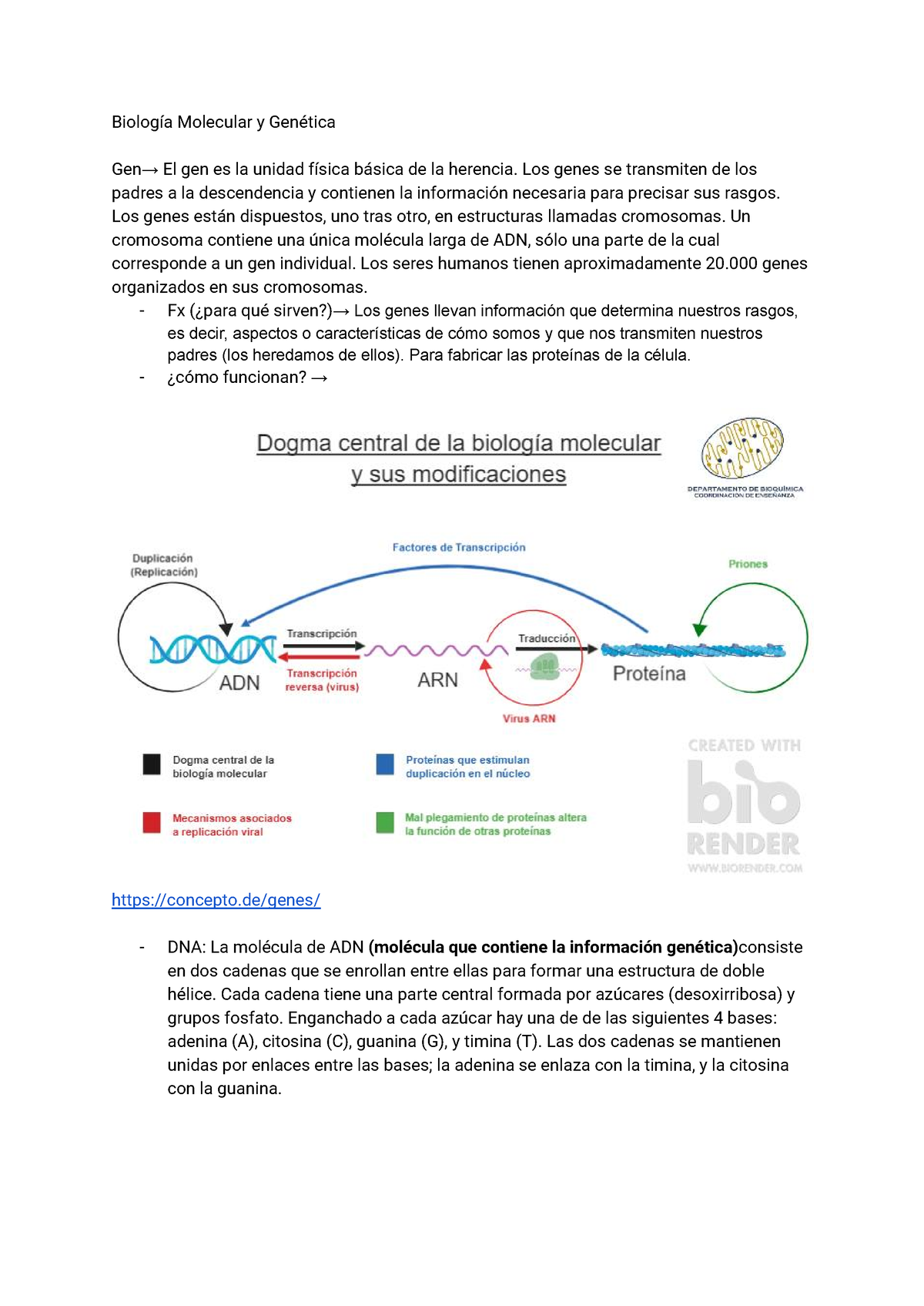 Biología Molecular Y Genética Biología Molecular Y Genética Gen→el