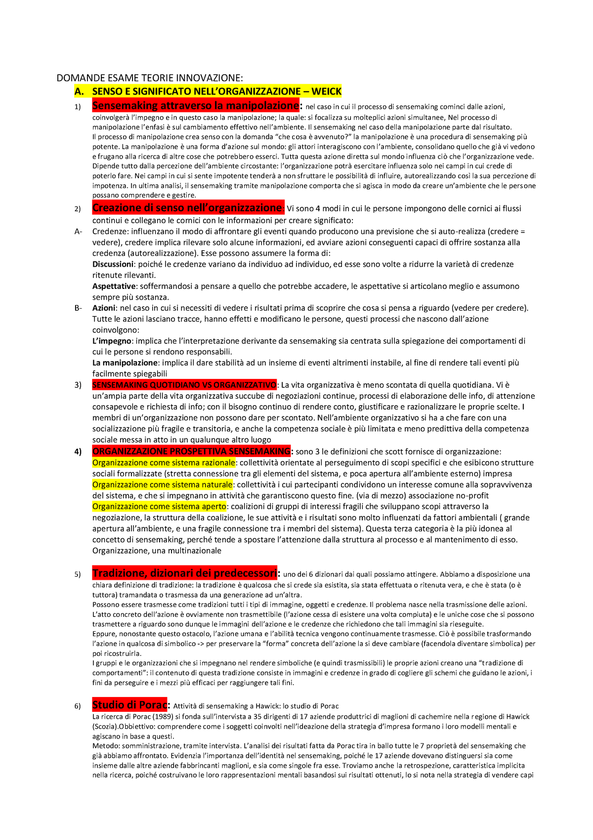 Documento Appunti Di Lezione Con Domande E Risposte Domande Esame