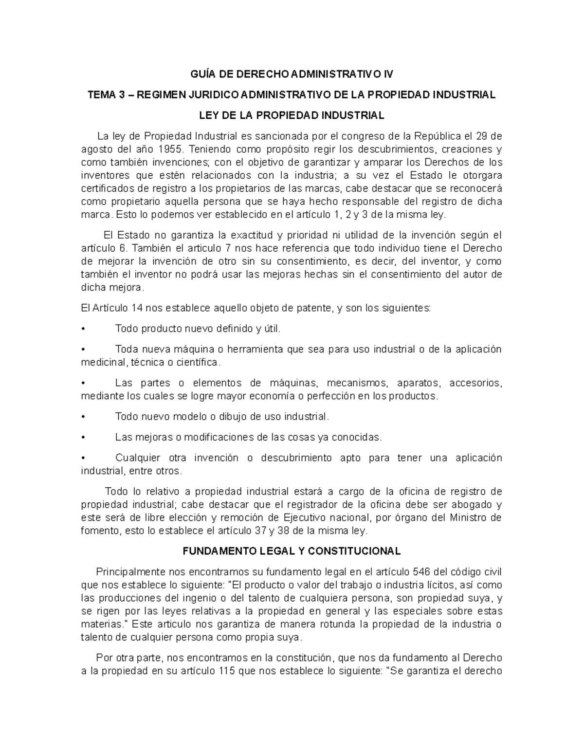 Derecho Administrativo Iv Tema 3 GuÍa De Derecho Administrativo Iv