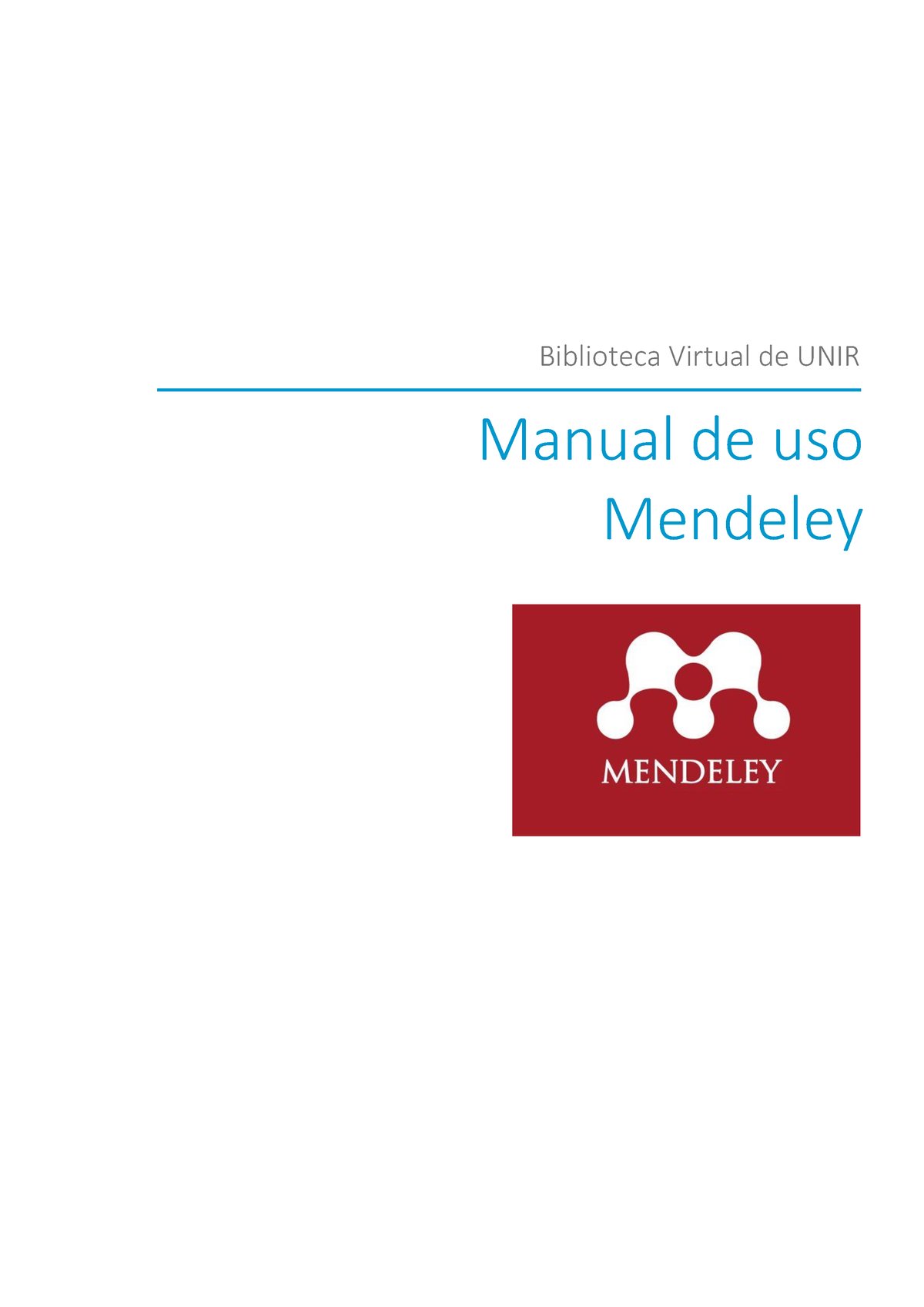 Anexo 3 Manual Para El Uso De Mendeley Manual De Uso Mendeley