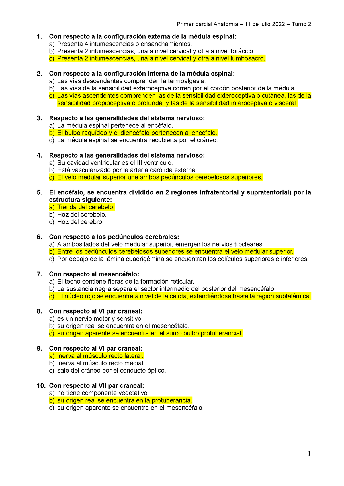 Prototipo Primer Parcial Anatomia 11 07 22 Turno 2 Primer Parcial