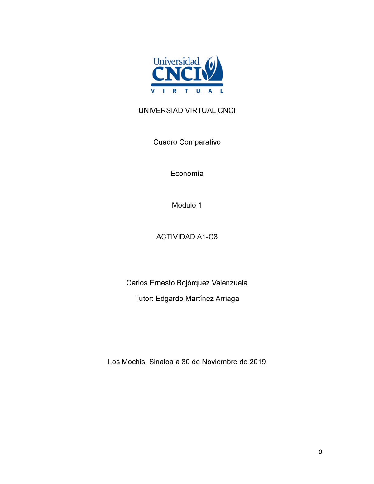 Actividad A1 C3 Nota 10 Universiad Virtual Cnci Cuadro Comparativo