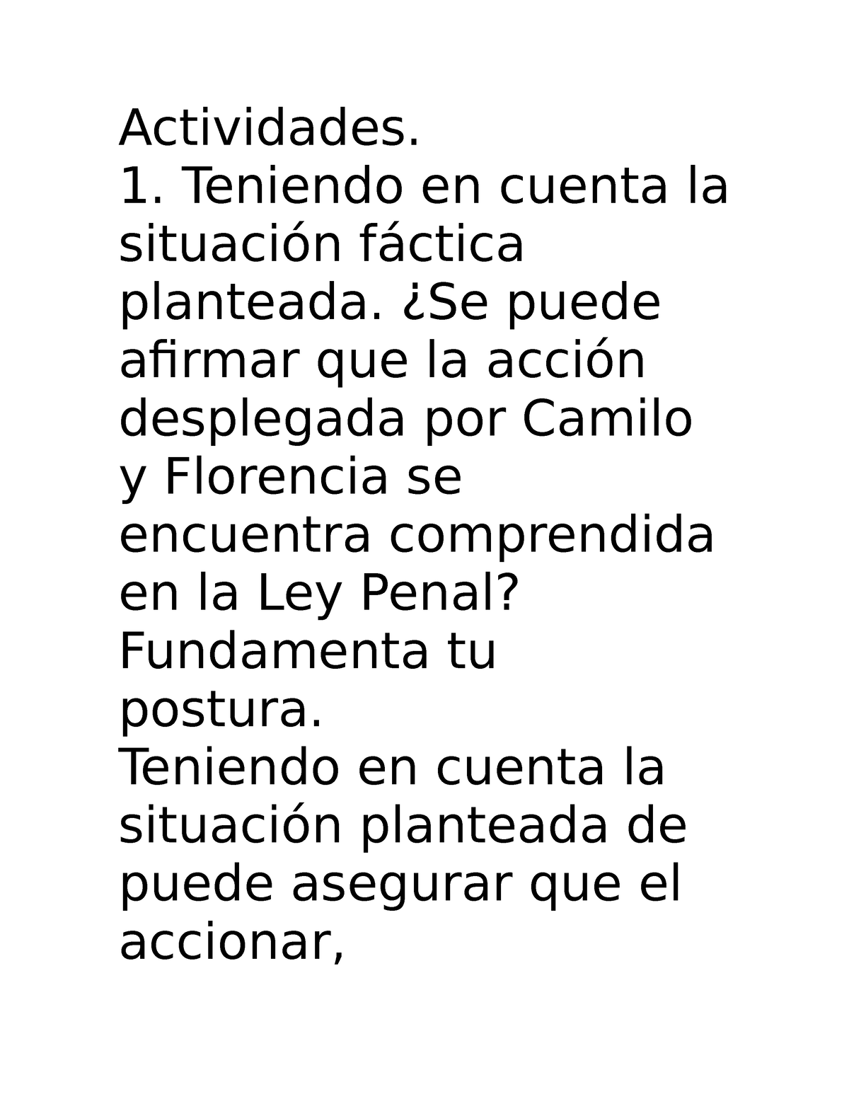 Tp 2 Y 4 Derecho Penal Tp 2 Y 4 Actividades 1 Teniendo En Cuenta