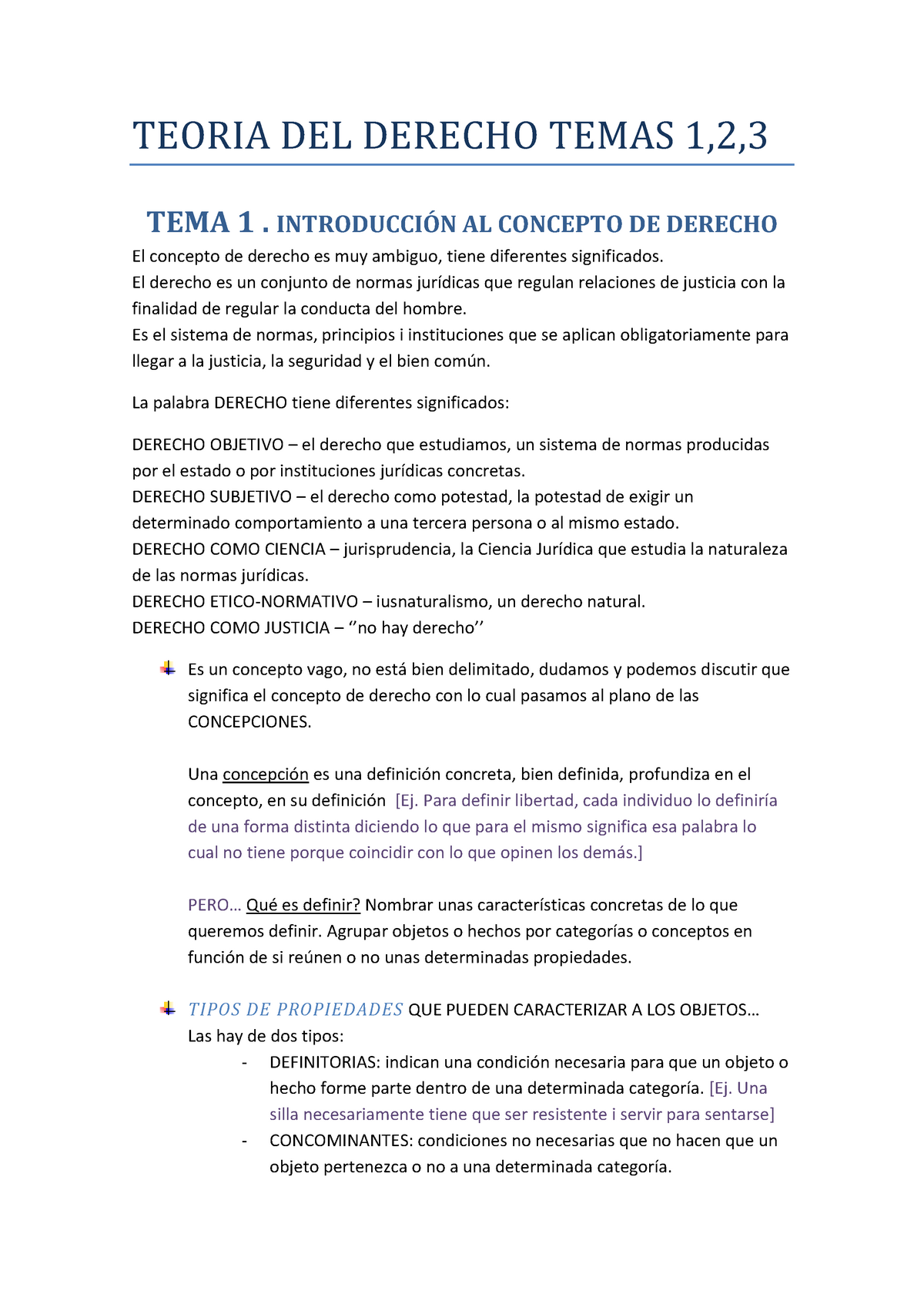 Temes 1 3 Resum Teoria Del Dret Teoria Del Derecho Temas 123 Tema 1