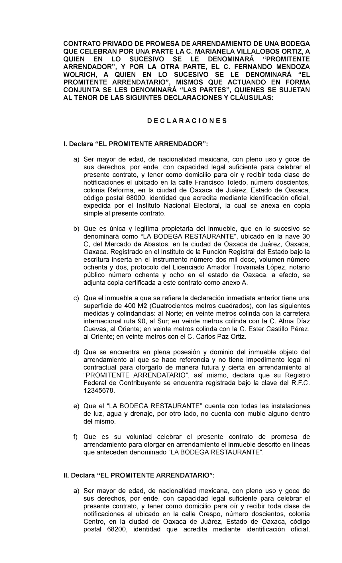 Contrato De Promesa De Arrendamiento Propiedad Impuestos Porn Sex Picture