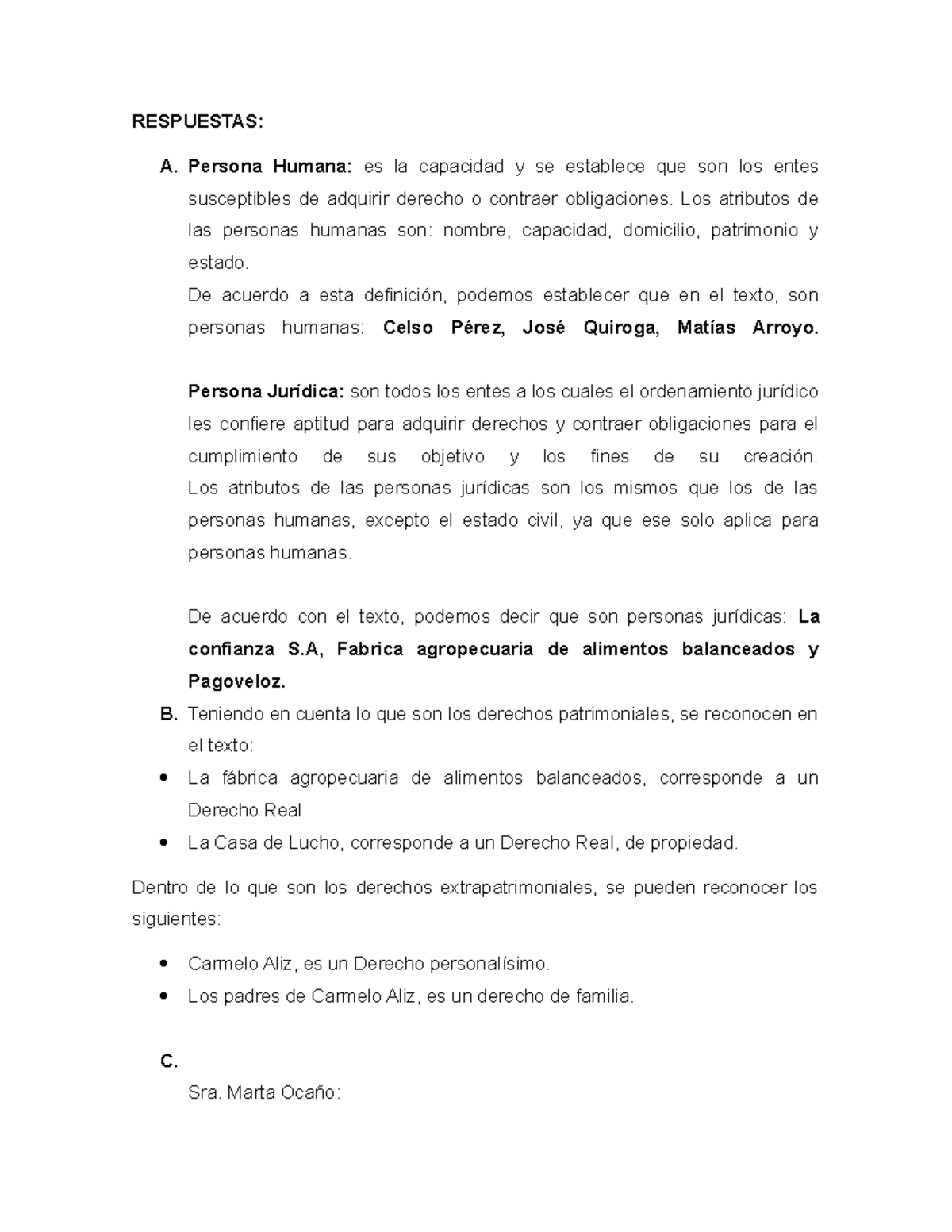 Tp N° Bases Del Derecho Privado Respuestas A Persona Humana Es