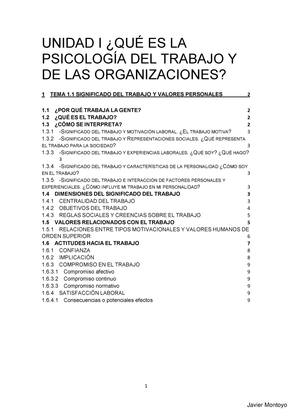 Resumen Psicología Del Trabajo Trabajo Unidad I ¿quÉ Es La PsicologÍa