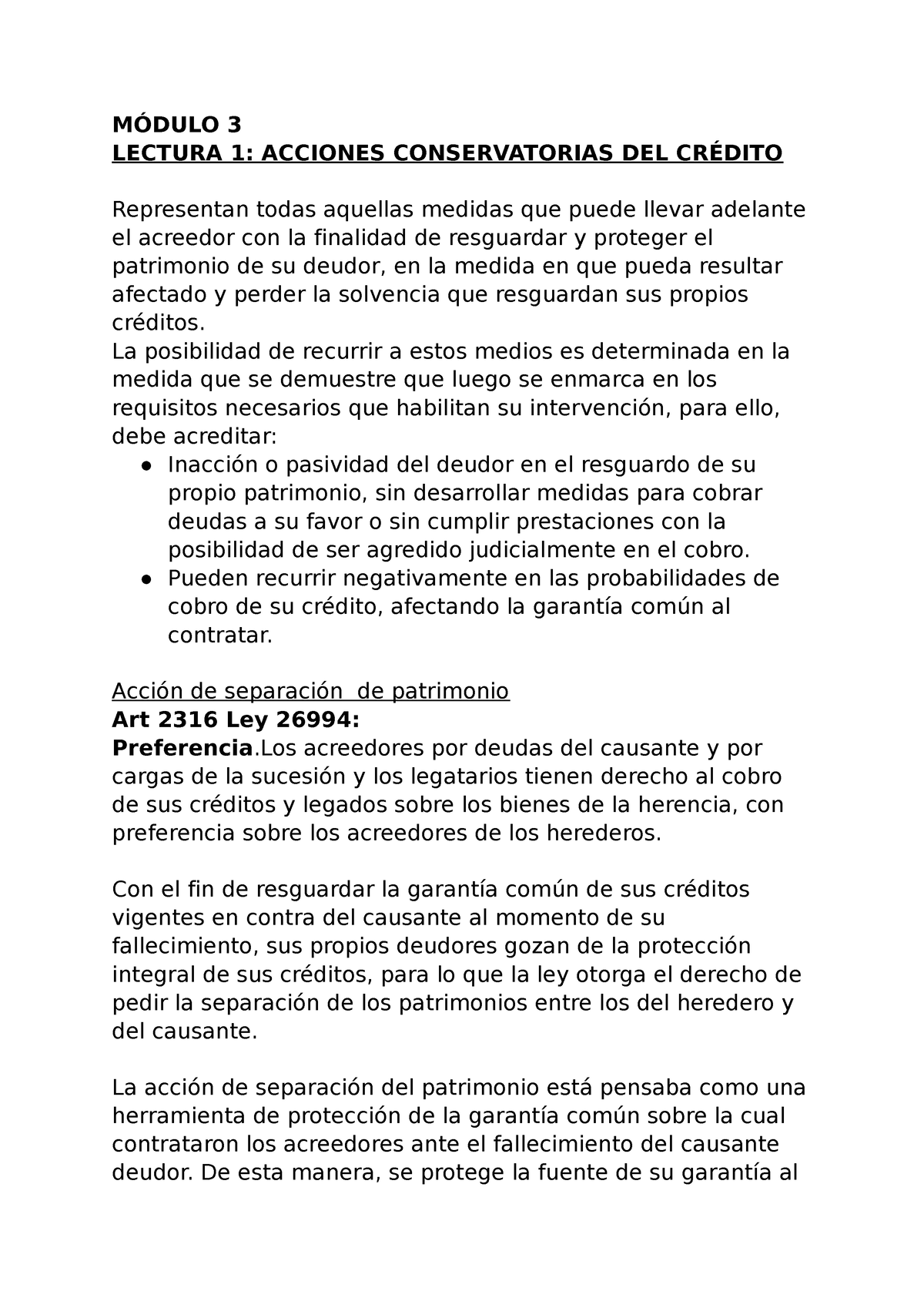 Módulo 3 Y 4 Procedimiento De Ejecucion Y Conservacion Del Patrimonio