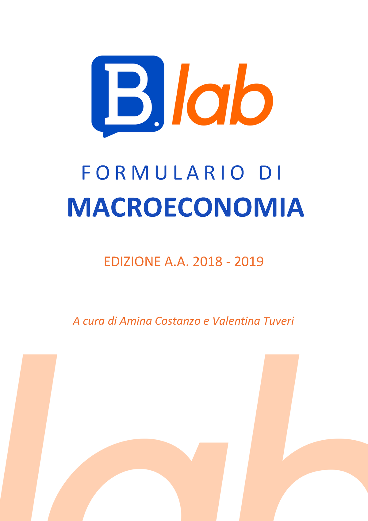 Formulario 2 Parziale F O R M U L A R I O D I Macroeconomia Edizione