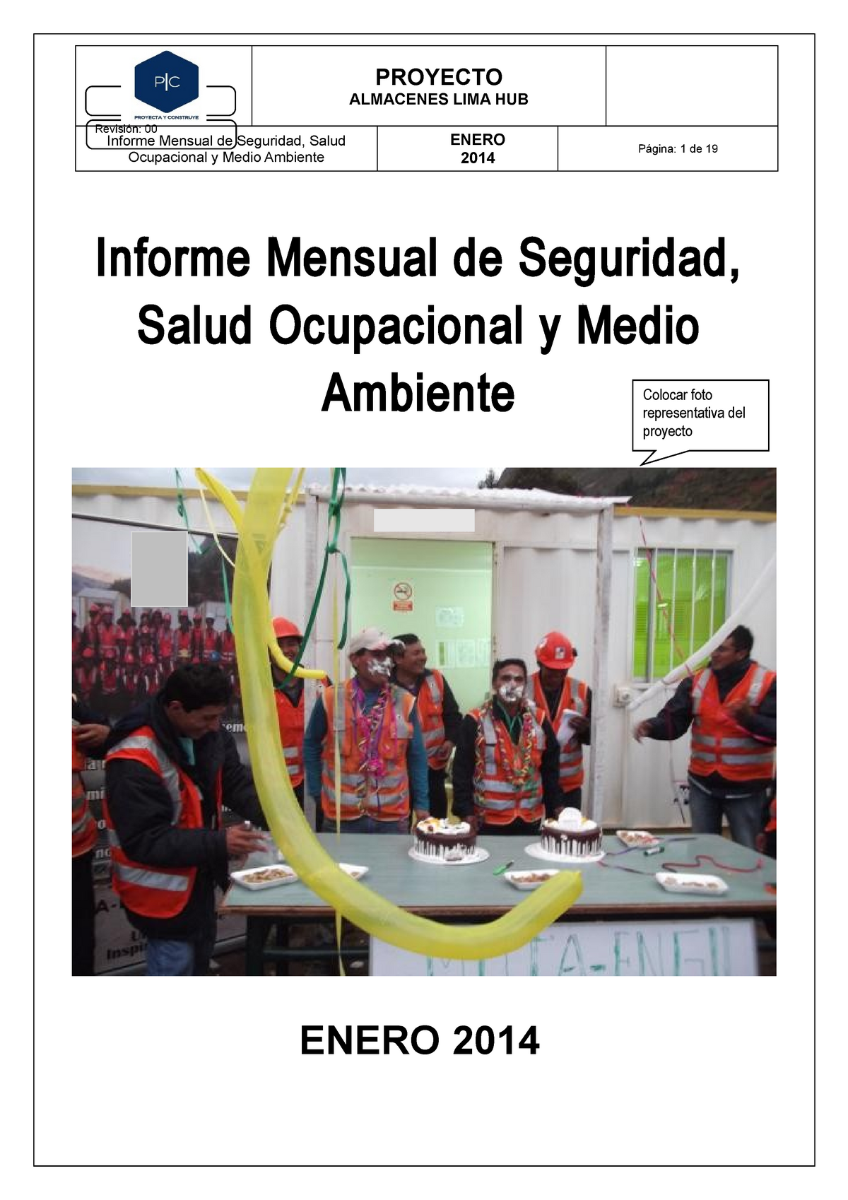 Informe Mensual De Seguridad Salud Ocupacional Y Medio Ambiente