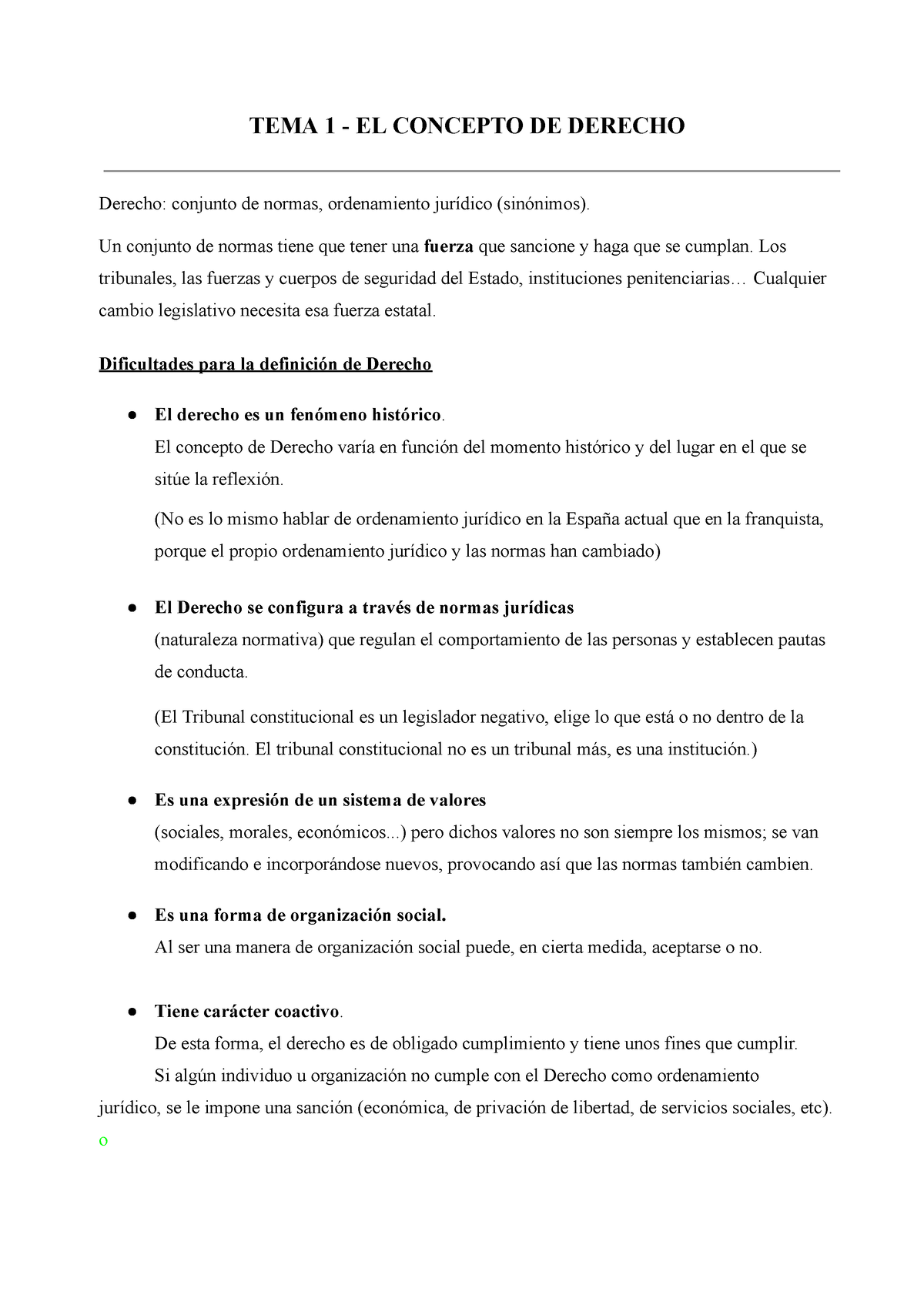 Tema 1 El Concepto De Derecho Tema 1 El Concepto De Derecho