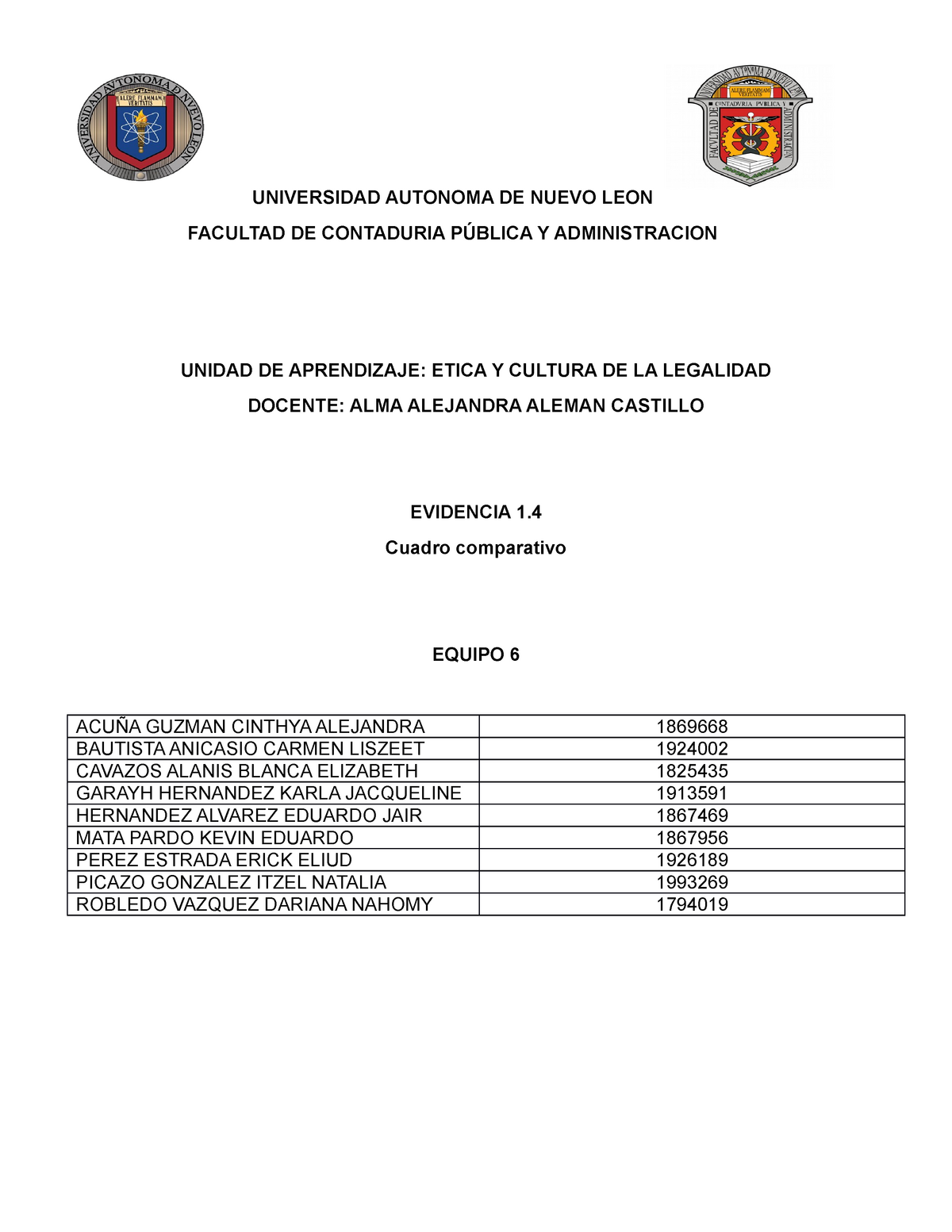 Actividad 6 Evidencia 1 Actividad 6 Evidencia 1 Cuadro Comparativo