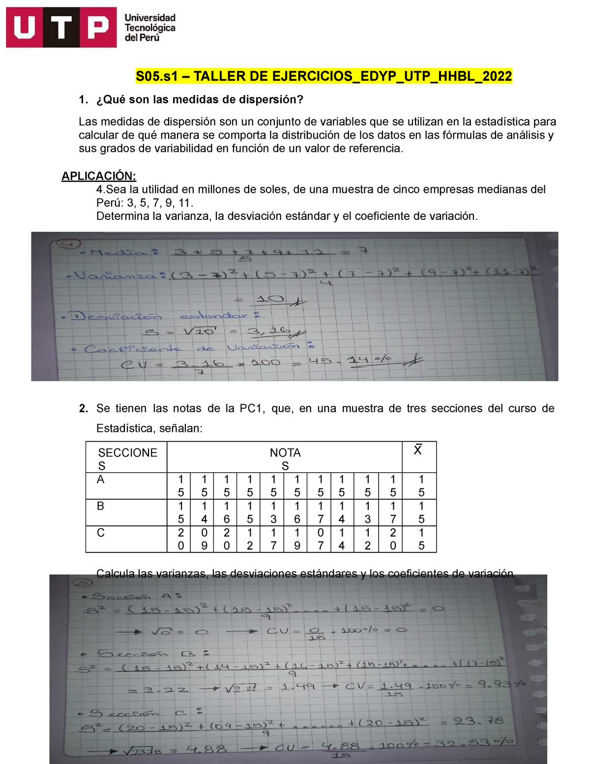 S05s1 Taller De Ejercicios Edyp Utp Hhbl 2022 1 ¿qué Son Las