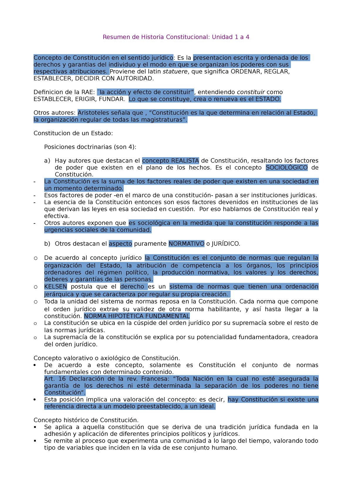 Resumen Historia Constitucional Resumen De Historia Constitucional