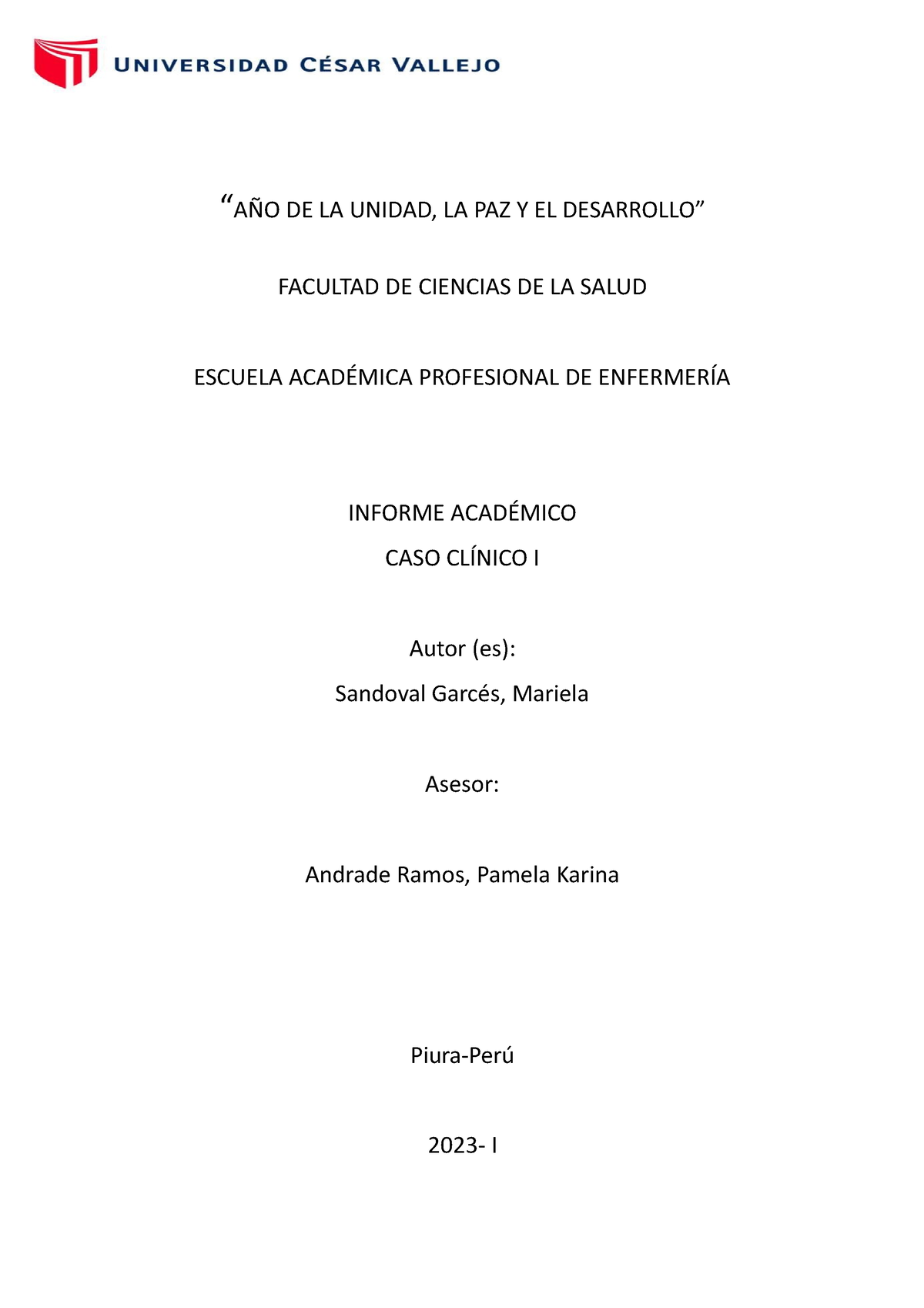 Caso Semana 1 Caso Clinico Paciente De Sexo Femenino De 65 Años